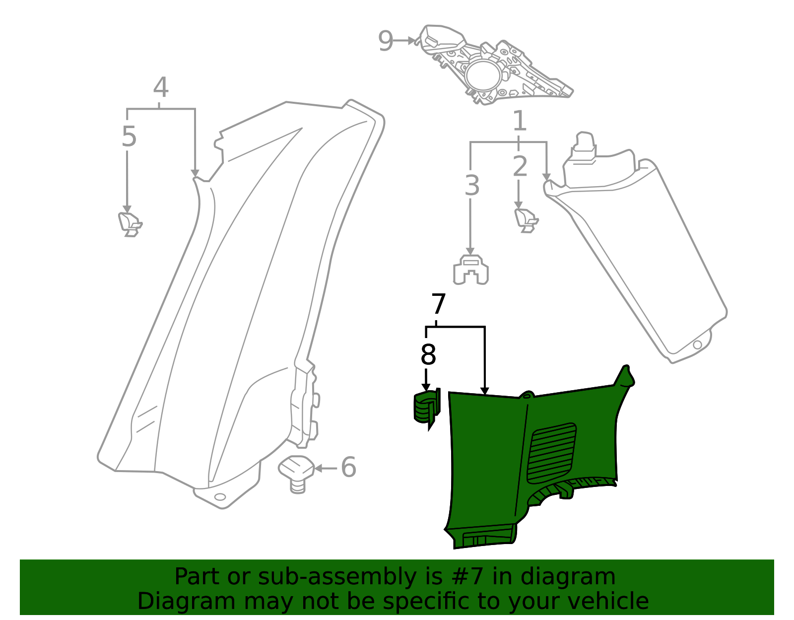 83A-867-246-EP5 - High-Quality Body D-Pillar Trim Panel for 2019-2025 ...