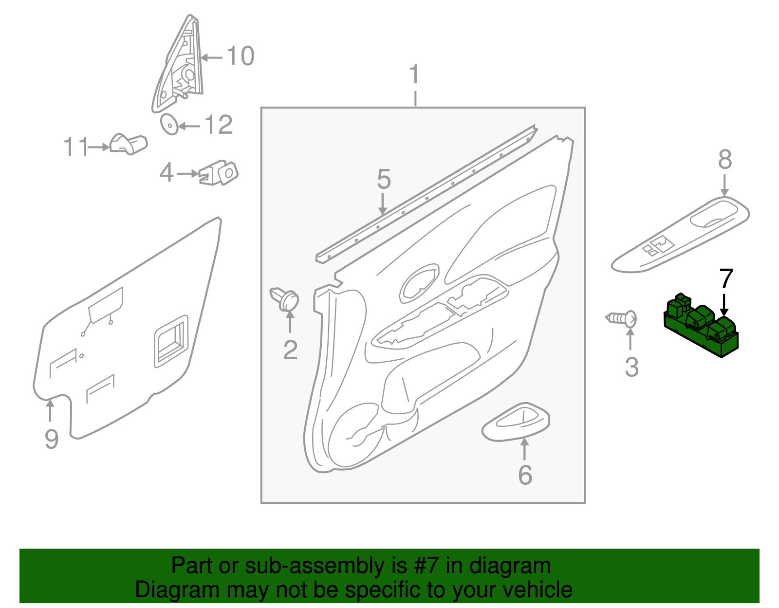 2012-2019 Nissan Window Switch 25401-3AA2B | OEM Parts Online
