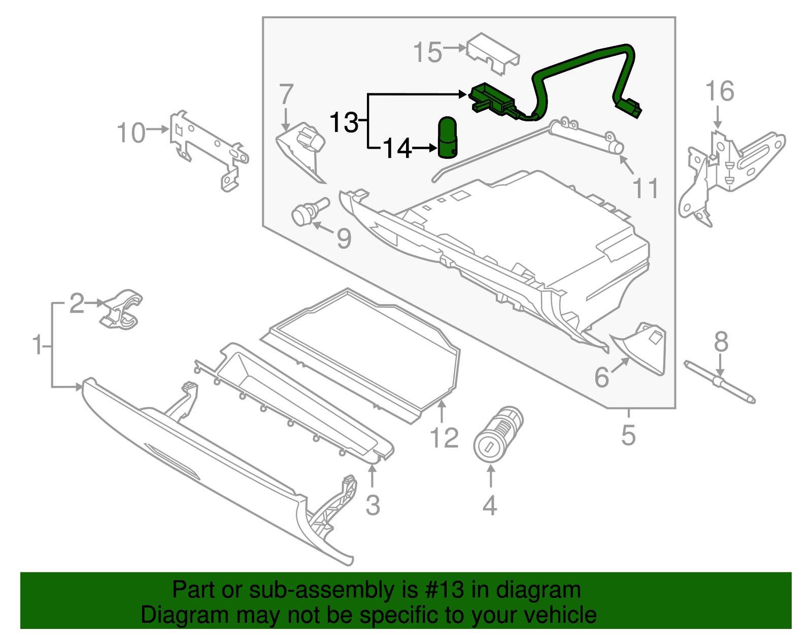 2007-2018 Volvo Glove Box Lamp 31305495 | OEM Parts Online
