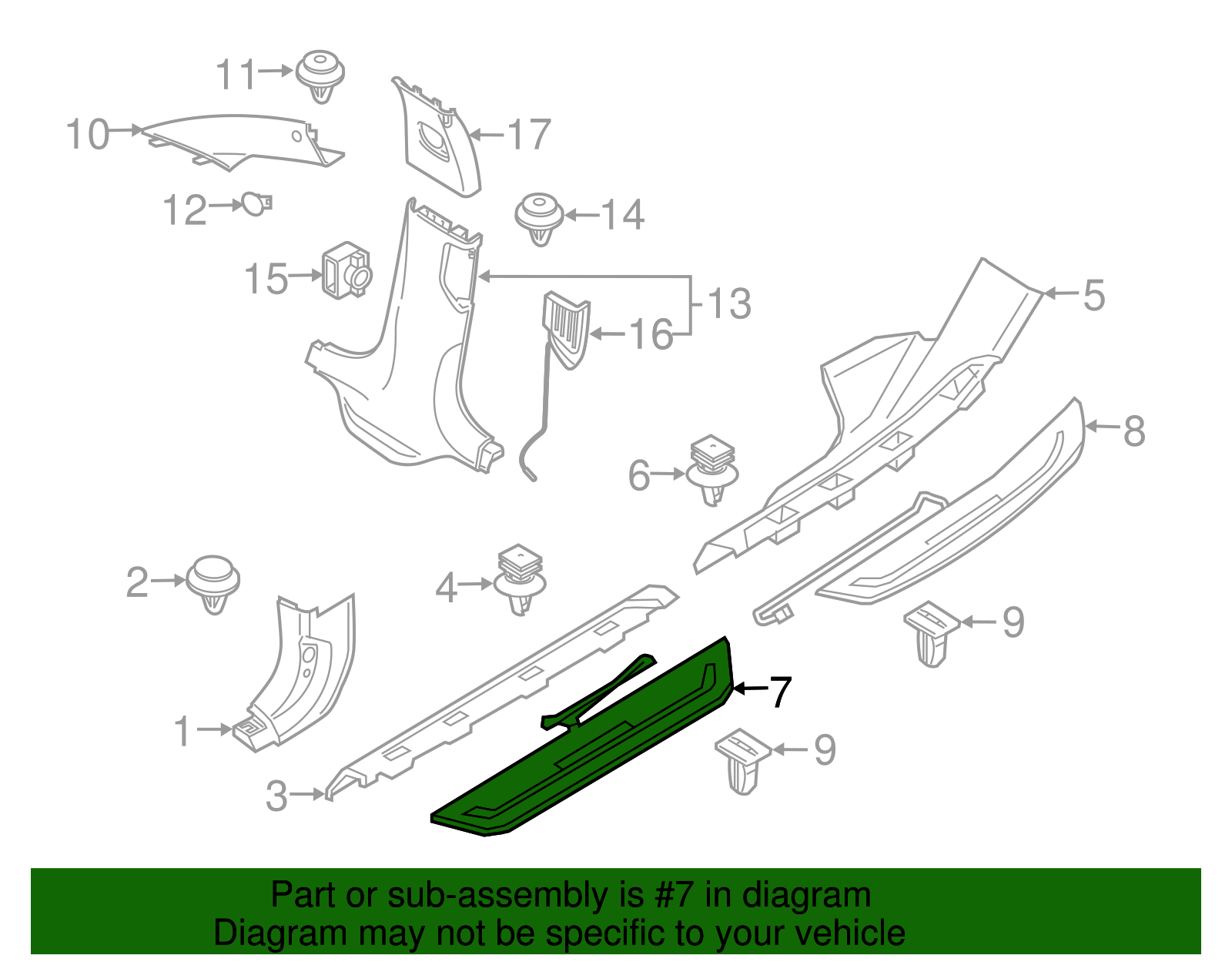 51-47-5-A0D-B60 - 2021-2023 BMW - Scuff Plate | Buy BMW Parts Now