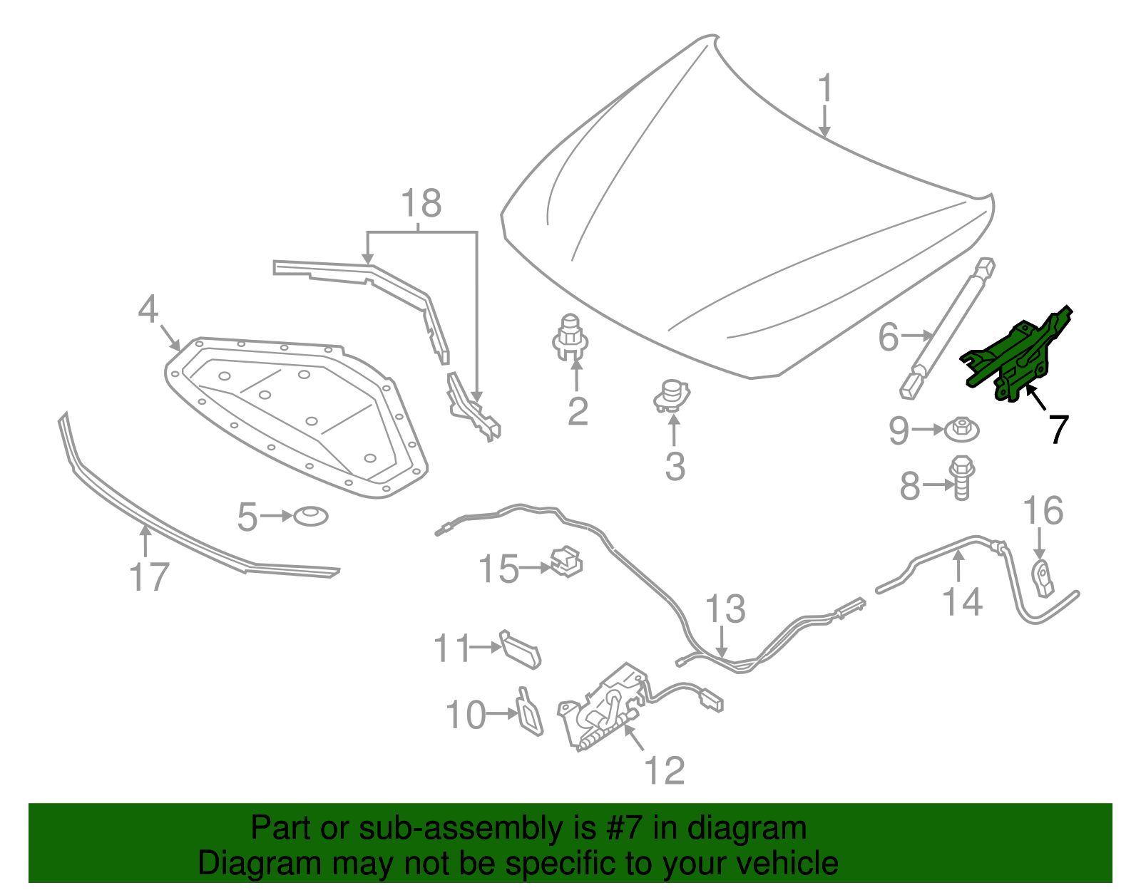 41617286343 - 2012-2021 BMW Hood Hinge (41-61-7-286-343) | BMW of South ...