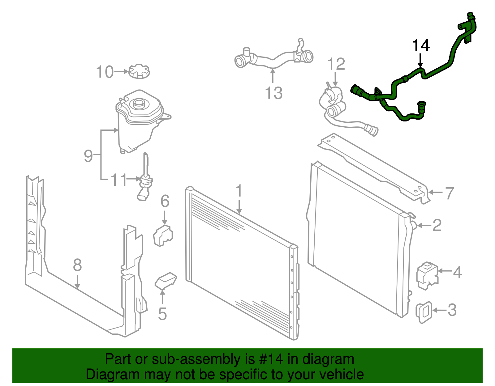 17127648187 - 2014-2019 BMW Engine Coolant Hose (17-12-7-648-187) | BMW ...
