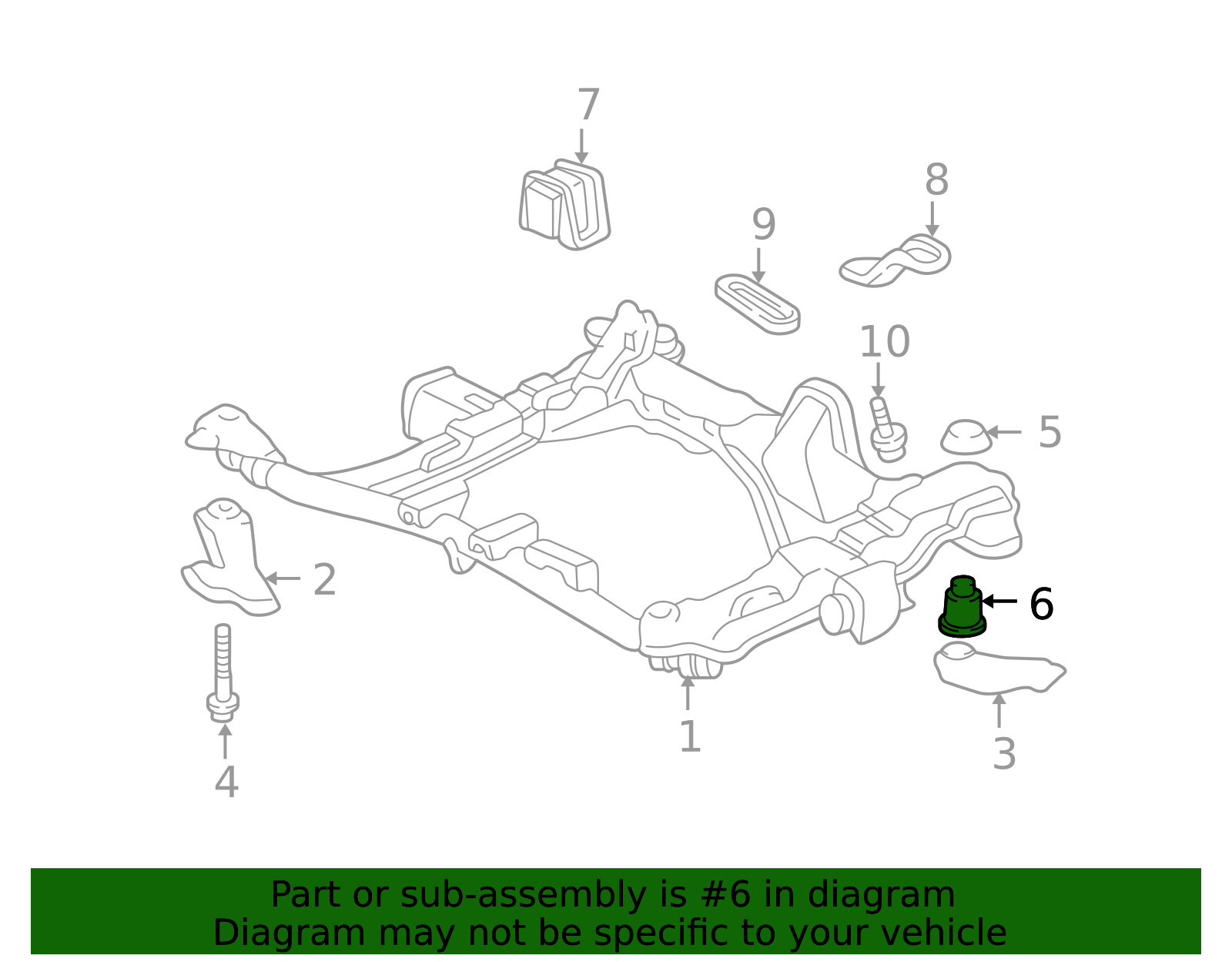 50260-SHJ-A01 - High-Quality Engine Cradle Insulator for 2005-2010 ...