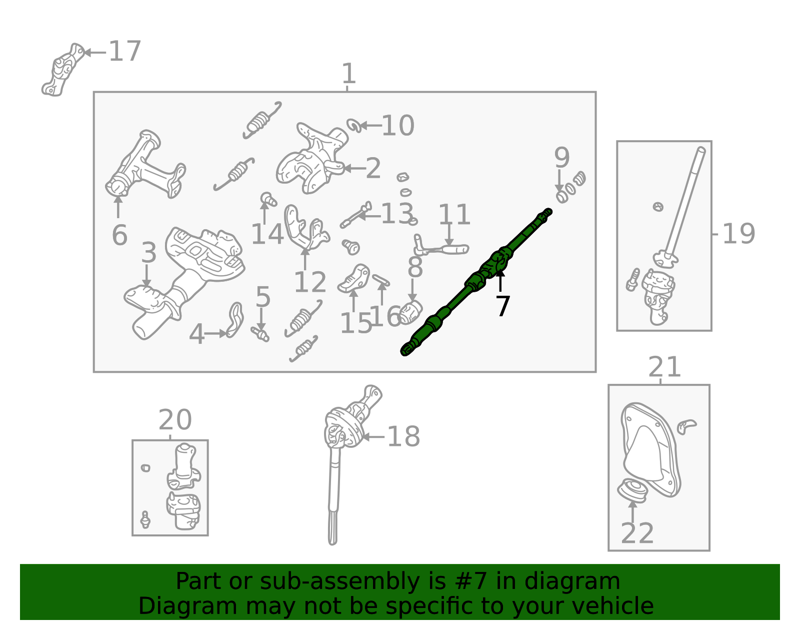 1998-2004 Toyota Steering Shaft 45210-60121 | OEM Parts Online