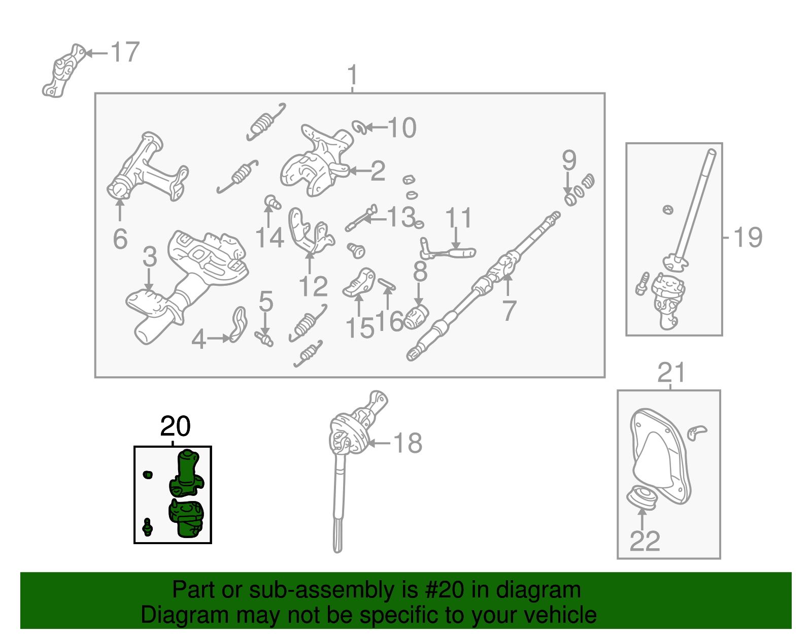 1998-2004 Toyota Lower Intermediate Steering Shaft Joint 4Runner ...