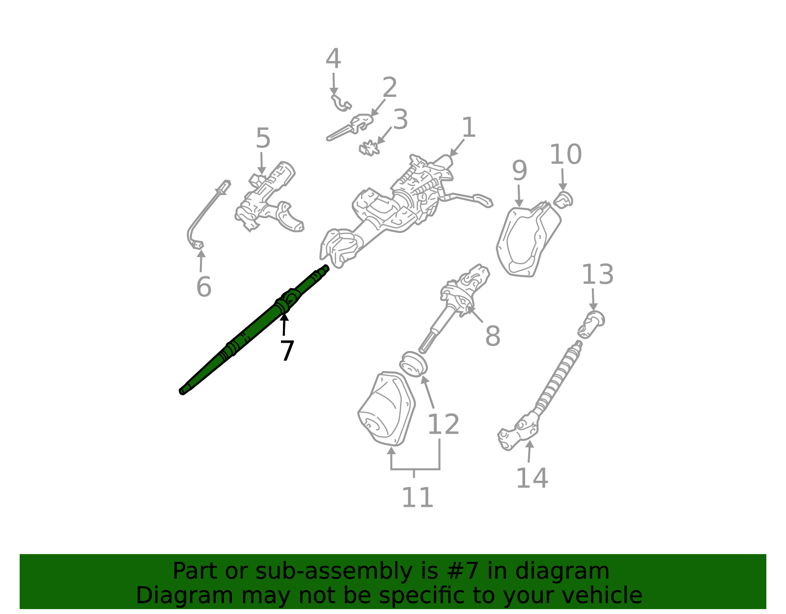 2003-2009 Toyota 4Runner Steering Shaft 45210-35250 | Toyota Parts Center