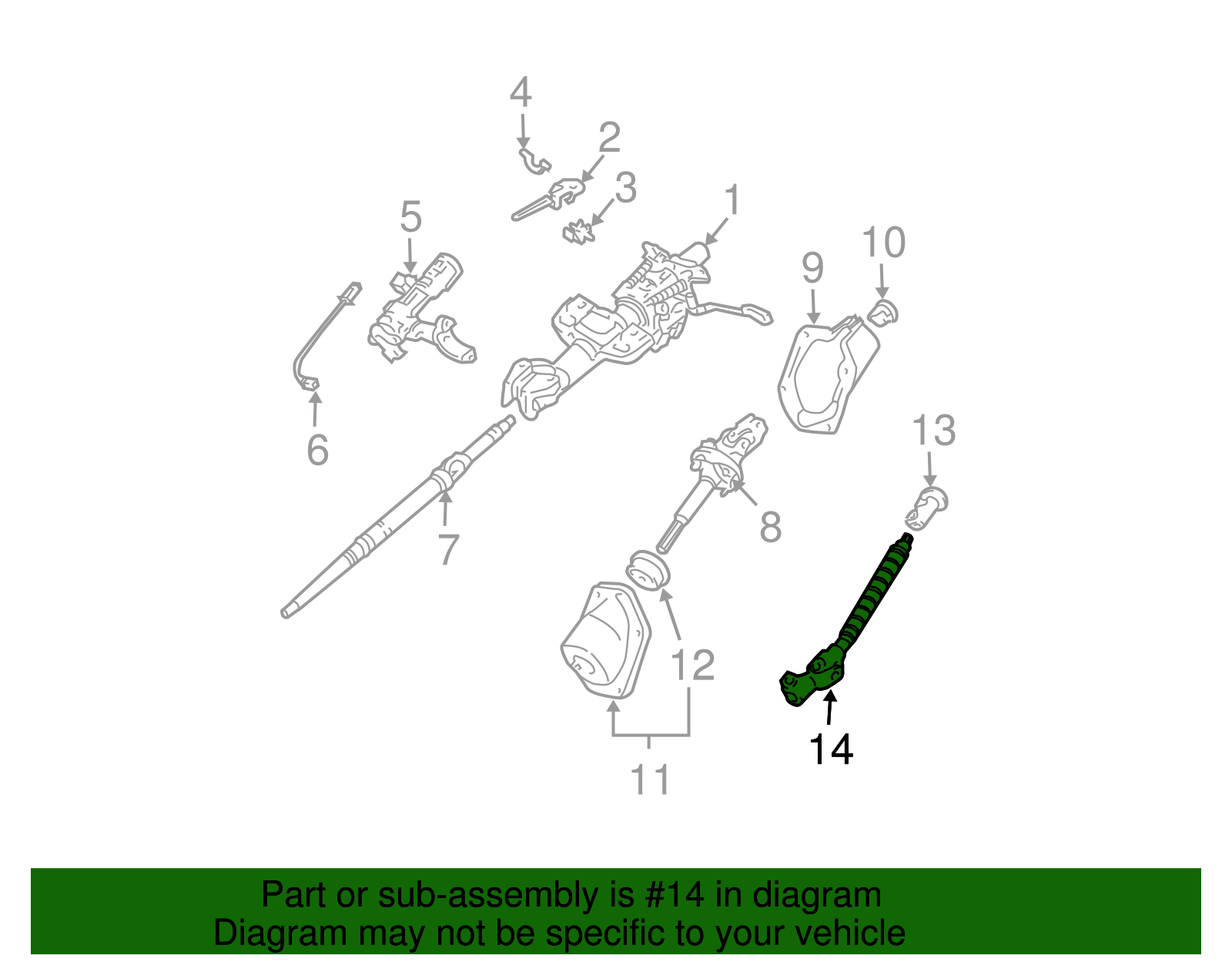 2003-2009 Toyota Steering Shaft 45203-35310 | OEM Parts Online