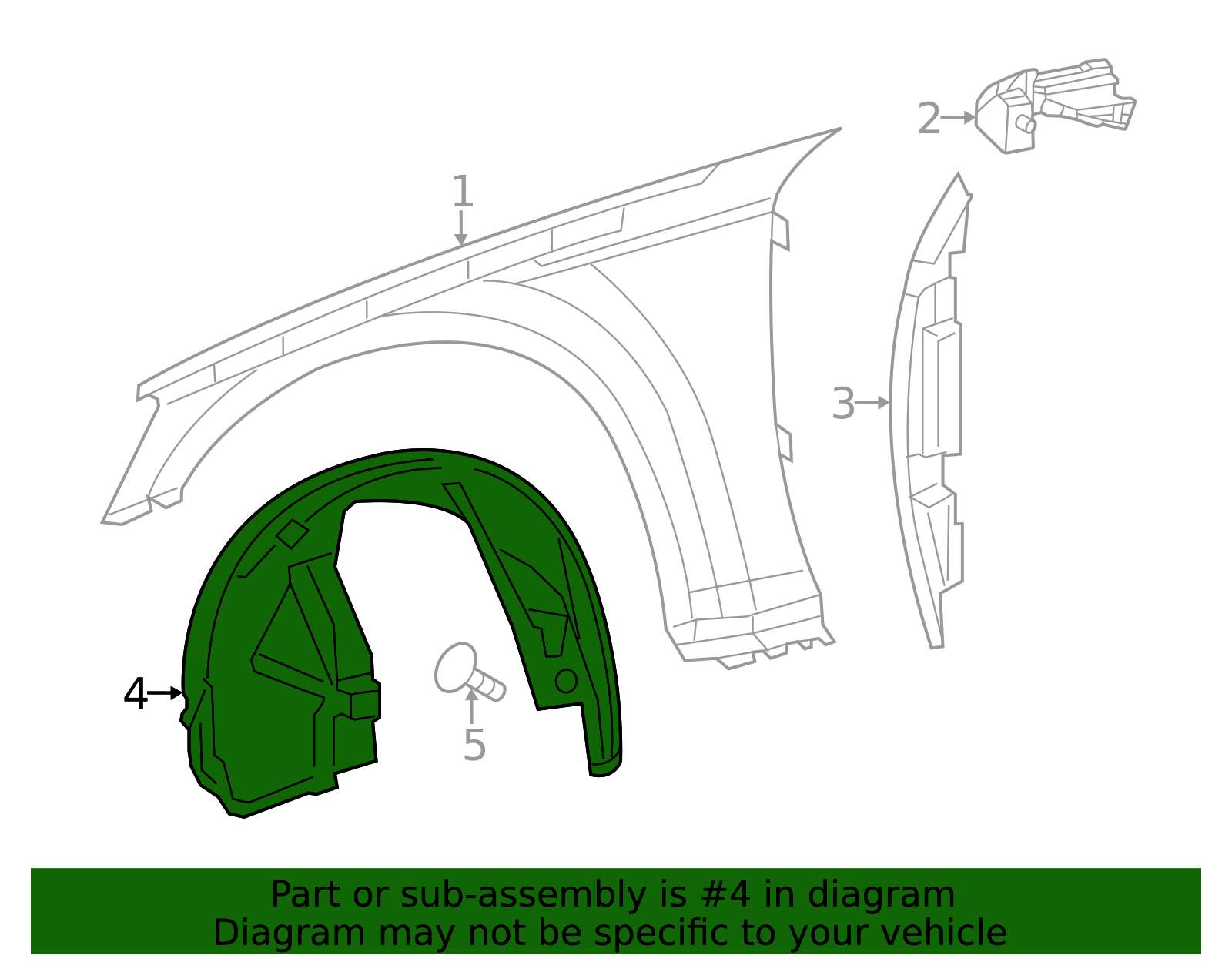 2015-2023 Dodge Charger Fender Liner 68205937AH | Mopar Parts Canada