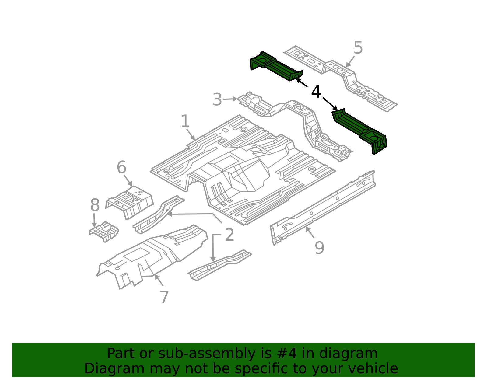 65103-3E100 - Center Cross-Member 2003-2006 Kia Sorento | Kia.Parts Store