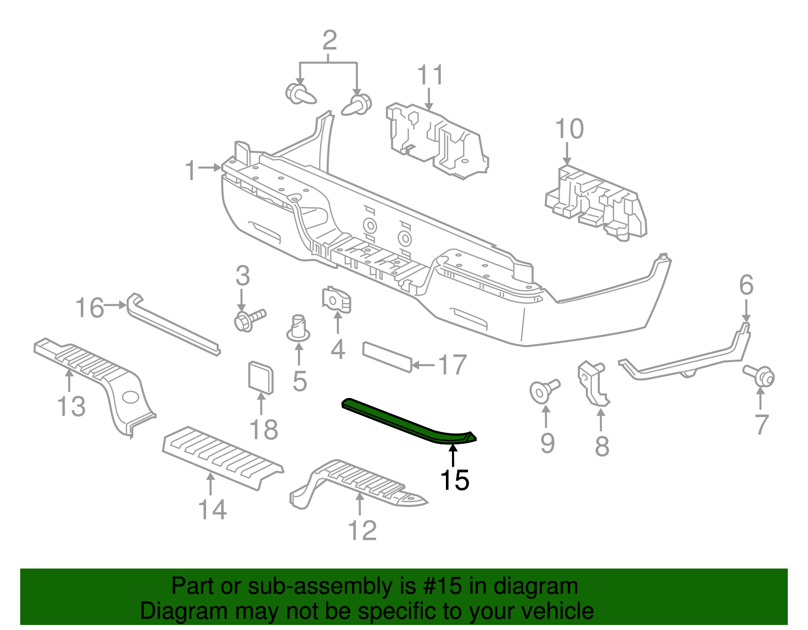 2017-2020 Honda Ridgeline Molding 71503-T6Z-A00 | Cheaper Honda Parts