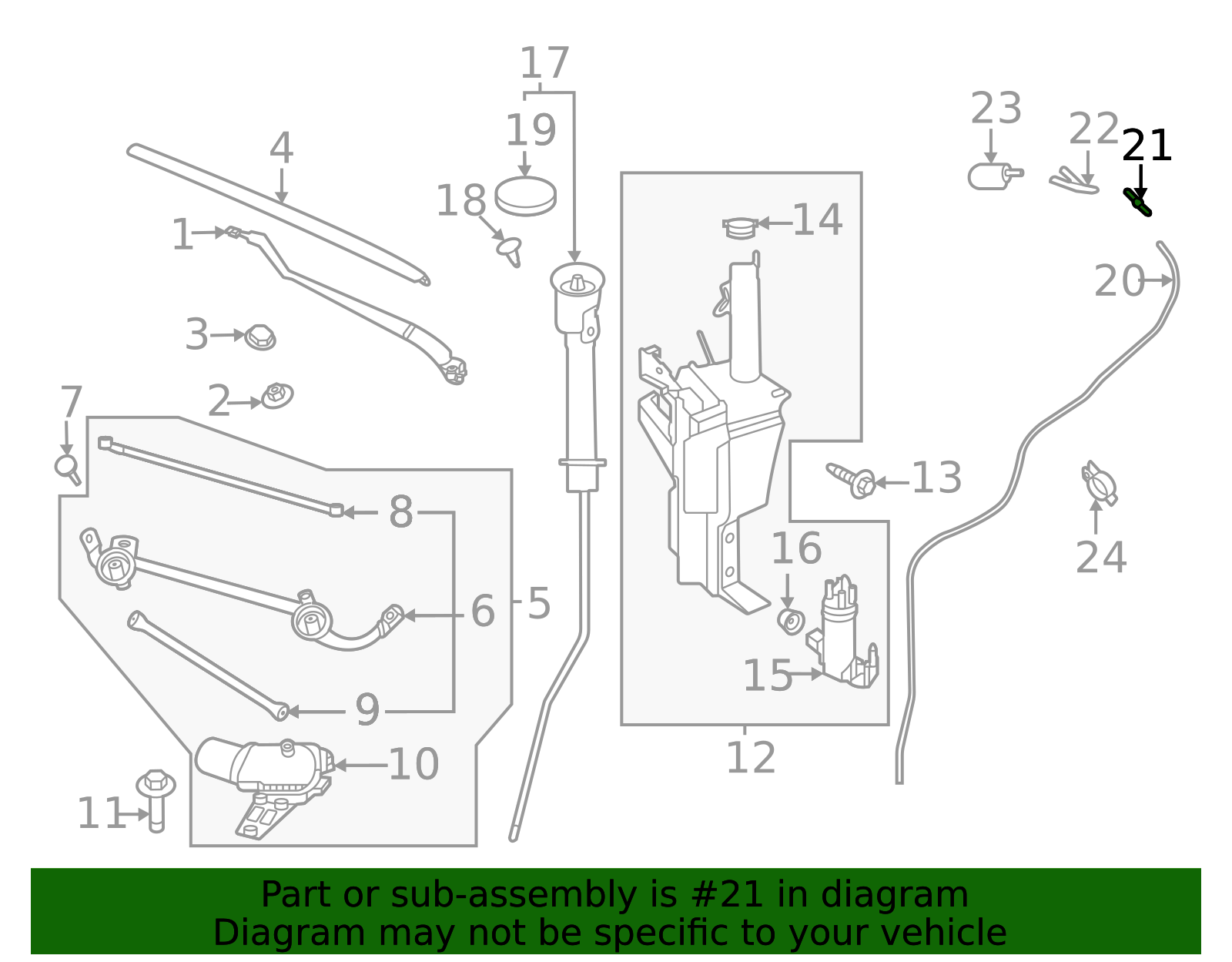 2021-2025 Nissan Windshield Washer Hose Connector 28937-70J20 | My ...