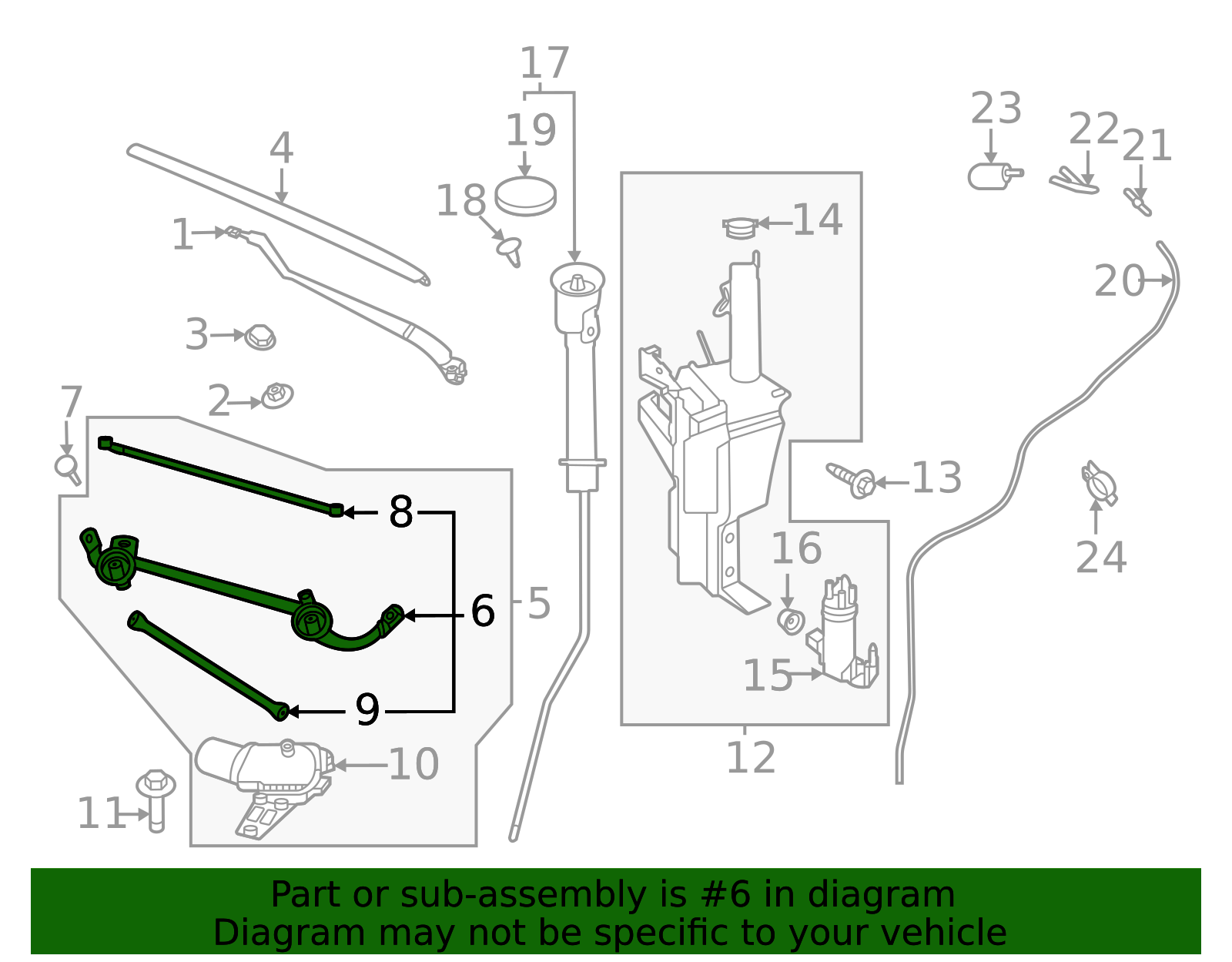 2023-2025 Nissan ARIYA Wiper Linkage 28840-5MR0A | Nissan RVA