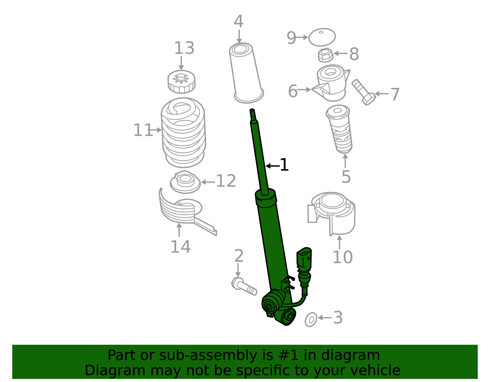 8R0-513-026-K - Shock Absorber 2009-2017 Audi | Audi OEM Parts Guy