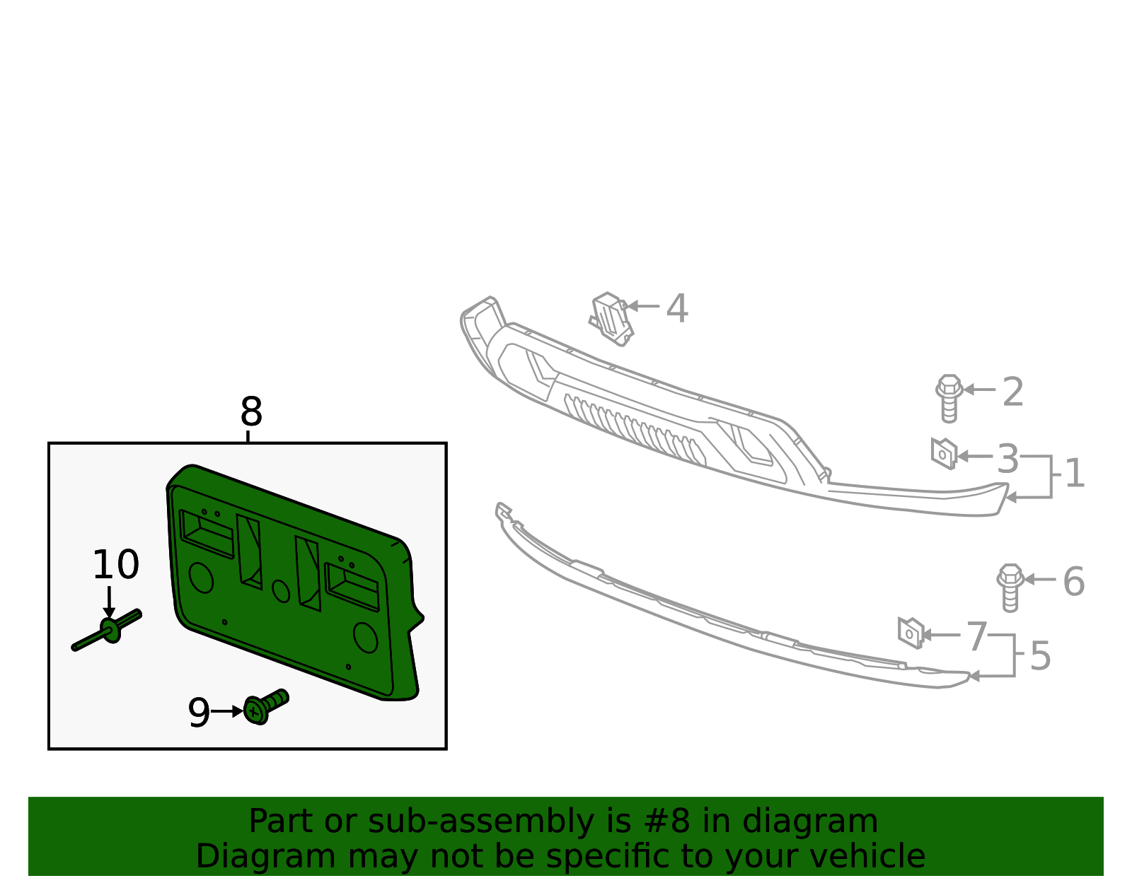 2019-2022 GMC Front License Plate Bracket 84428907 | Shop Matick Buick GMC