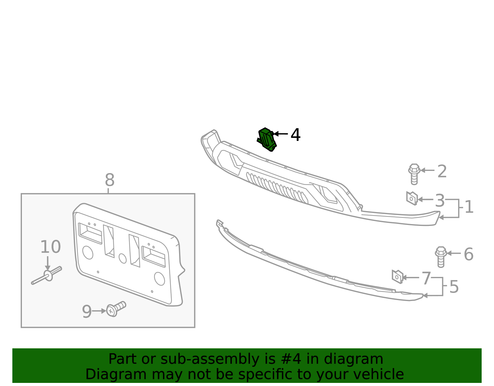2019-2022 GMC Front Driver Side Bumper Fascia Tow Eye Access Hole Cover ...