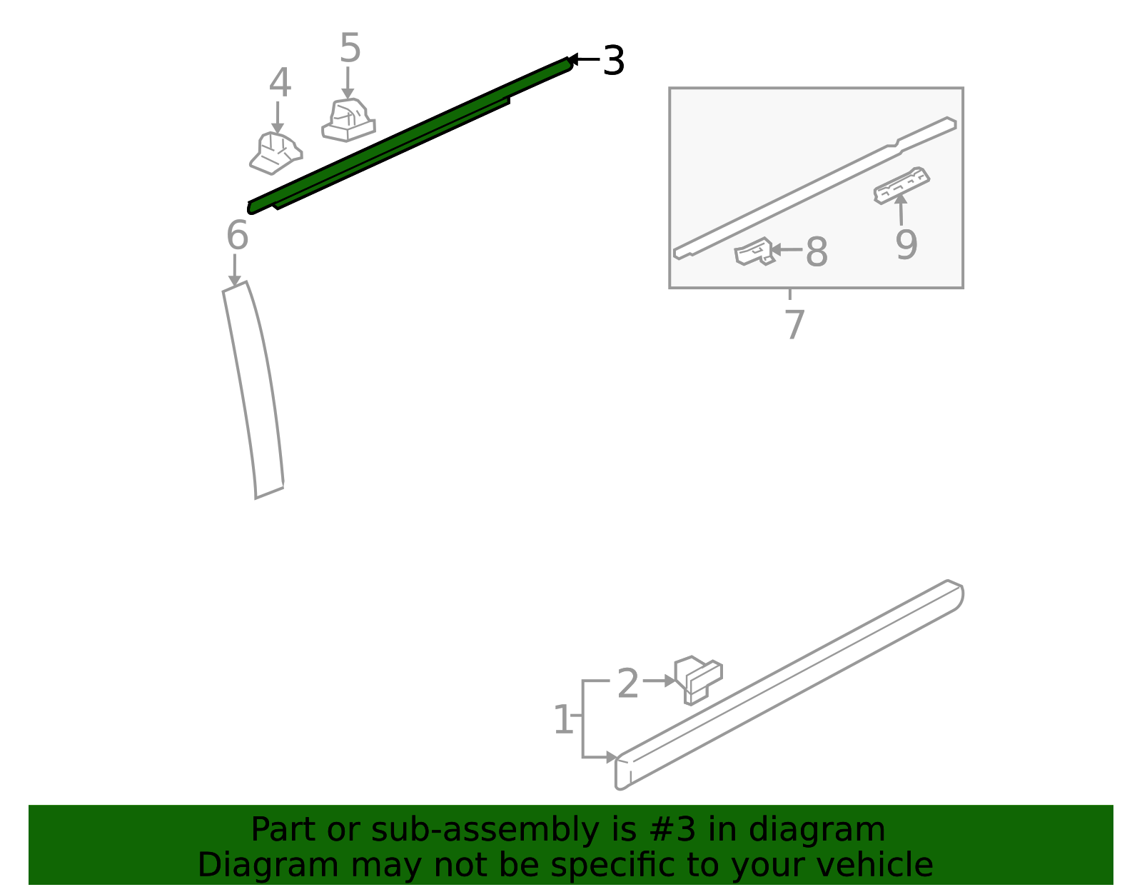 2008-2010 Honda Odyssey Upper Molding 72965-SHJ-A11 | OEM Parts Online