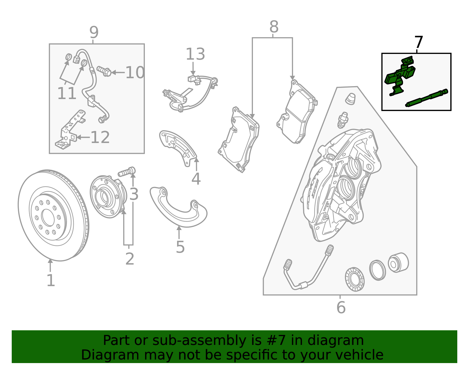 2020-2024 Chevrolet Corvette Rear Disc Brake Pad Pin Kit 84862000 ...