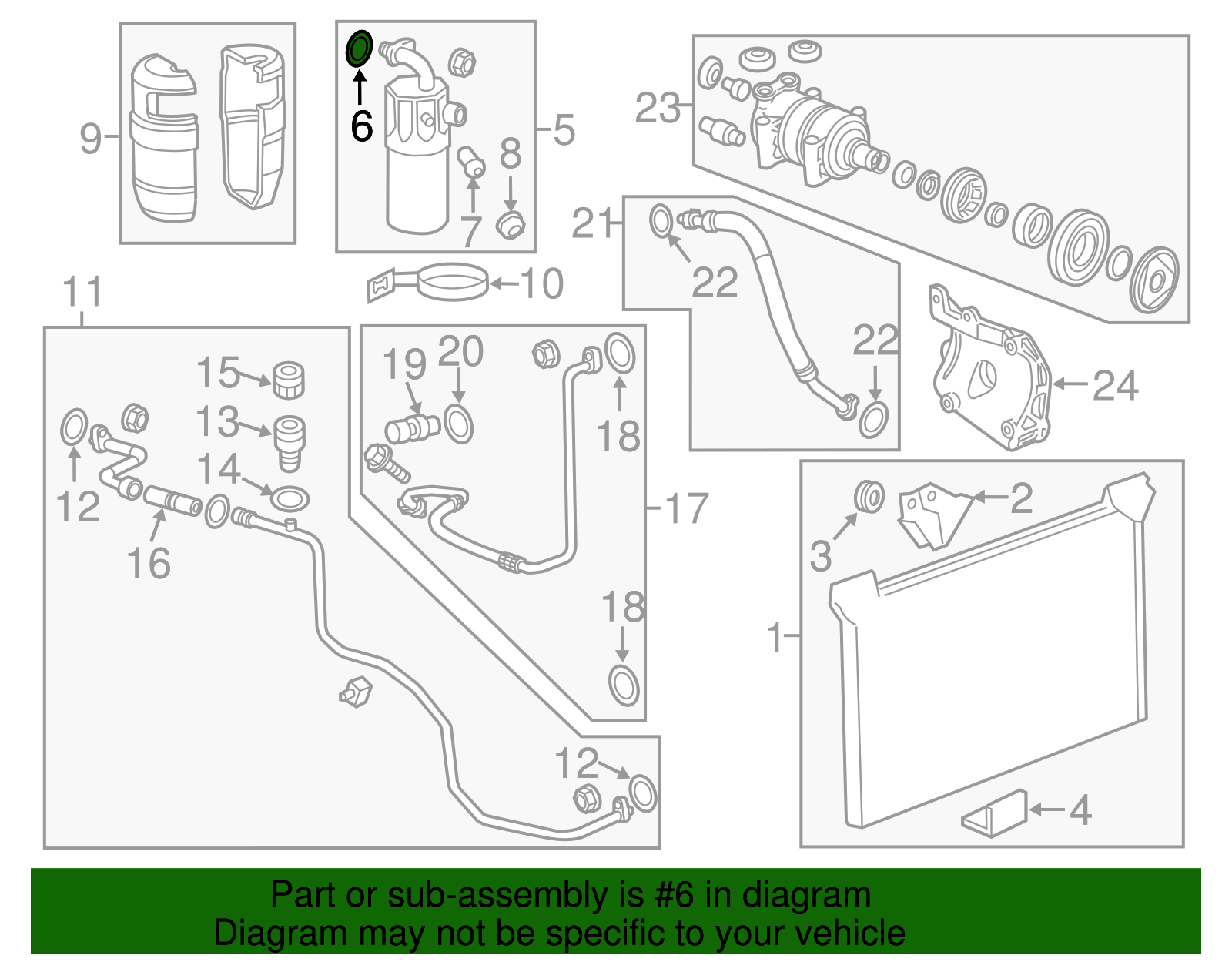 2011-2025 GM Rear Suction Hose O-Ring 13579646 GM | GMPartsDirect.com