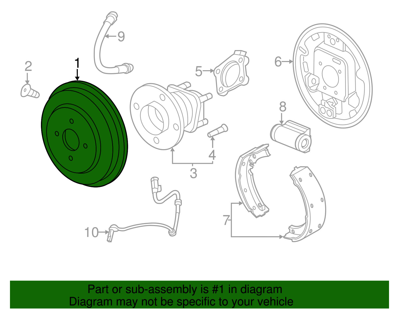 2012-2022 Chevrolet Rear Brake Drum 95224012 | Capital Chevy Parts