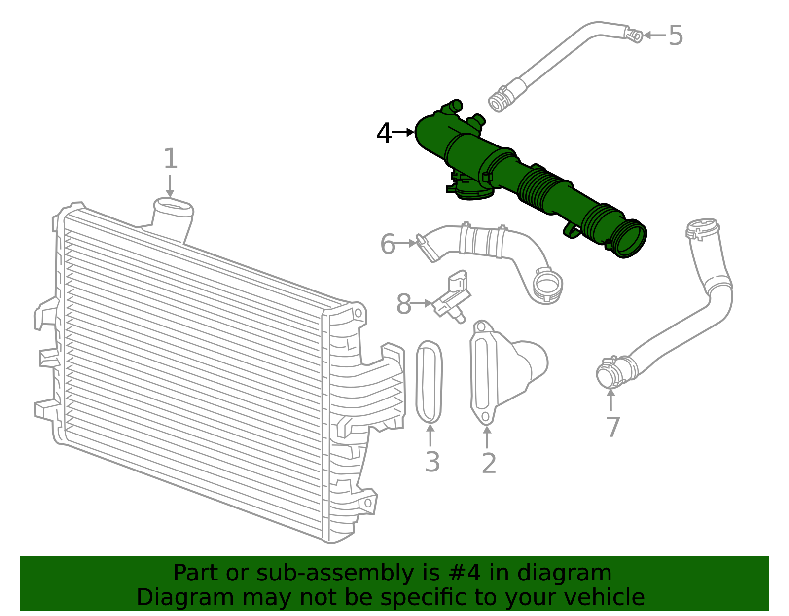 Genuine OEM Intake Tube Part# C2Z30554 Fits 2013-2015 Jaguar XF: Up To ...