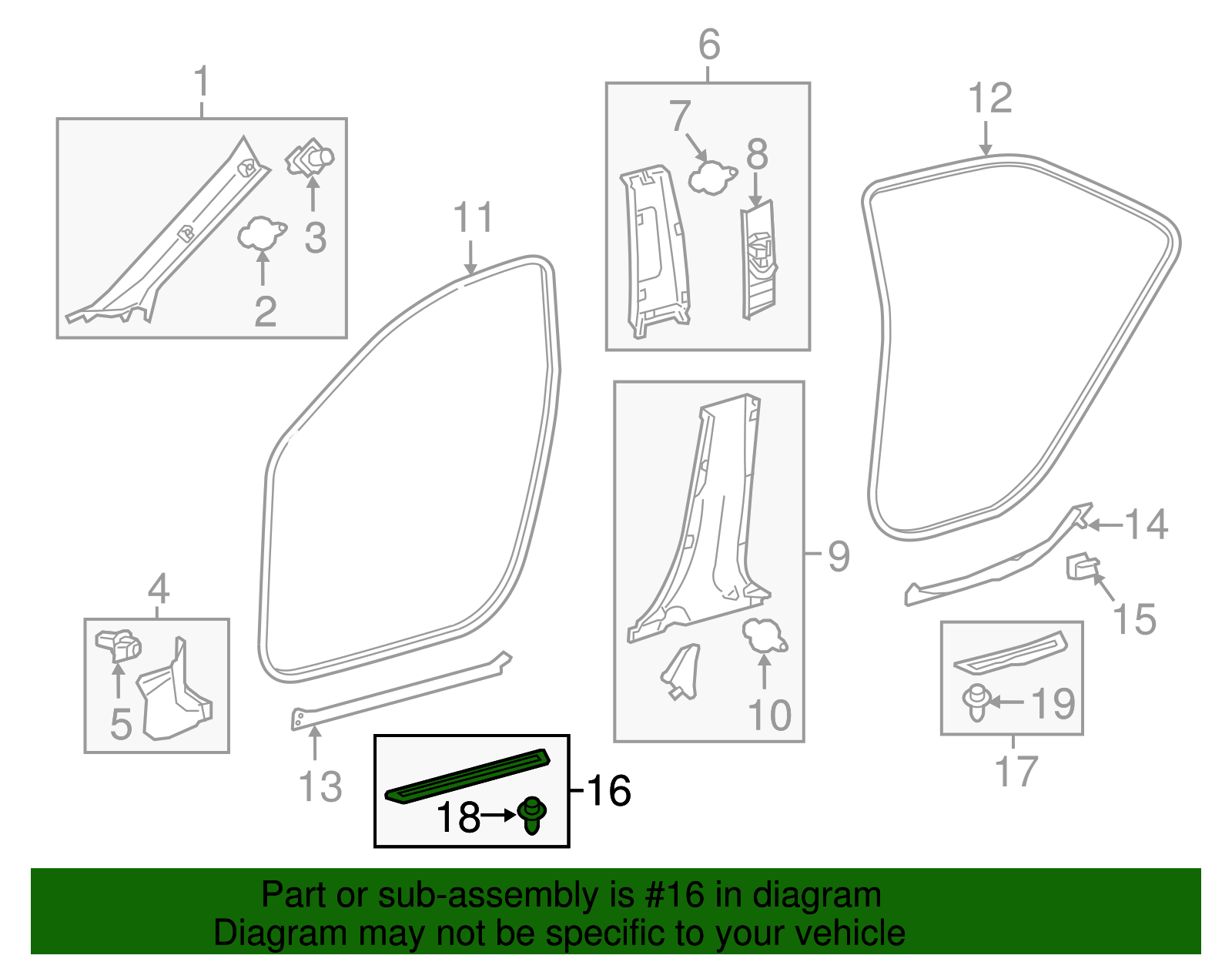 2015-2018 Toyota Front Sill Plate 67911-06031 | OEM Parts Online