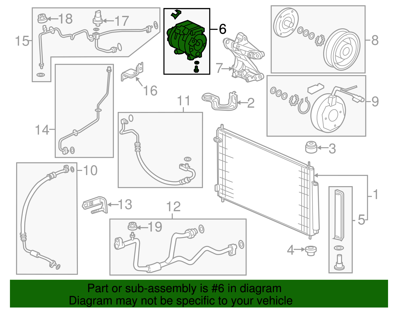 2009-2015 Honda Compressor 38810-RN0-A01 | Cheaper Honda Parts