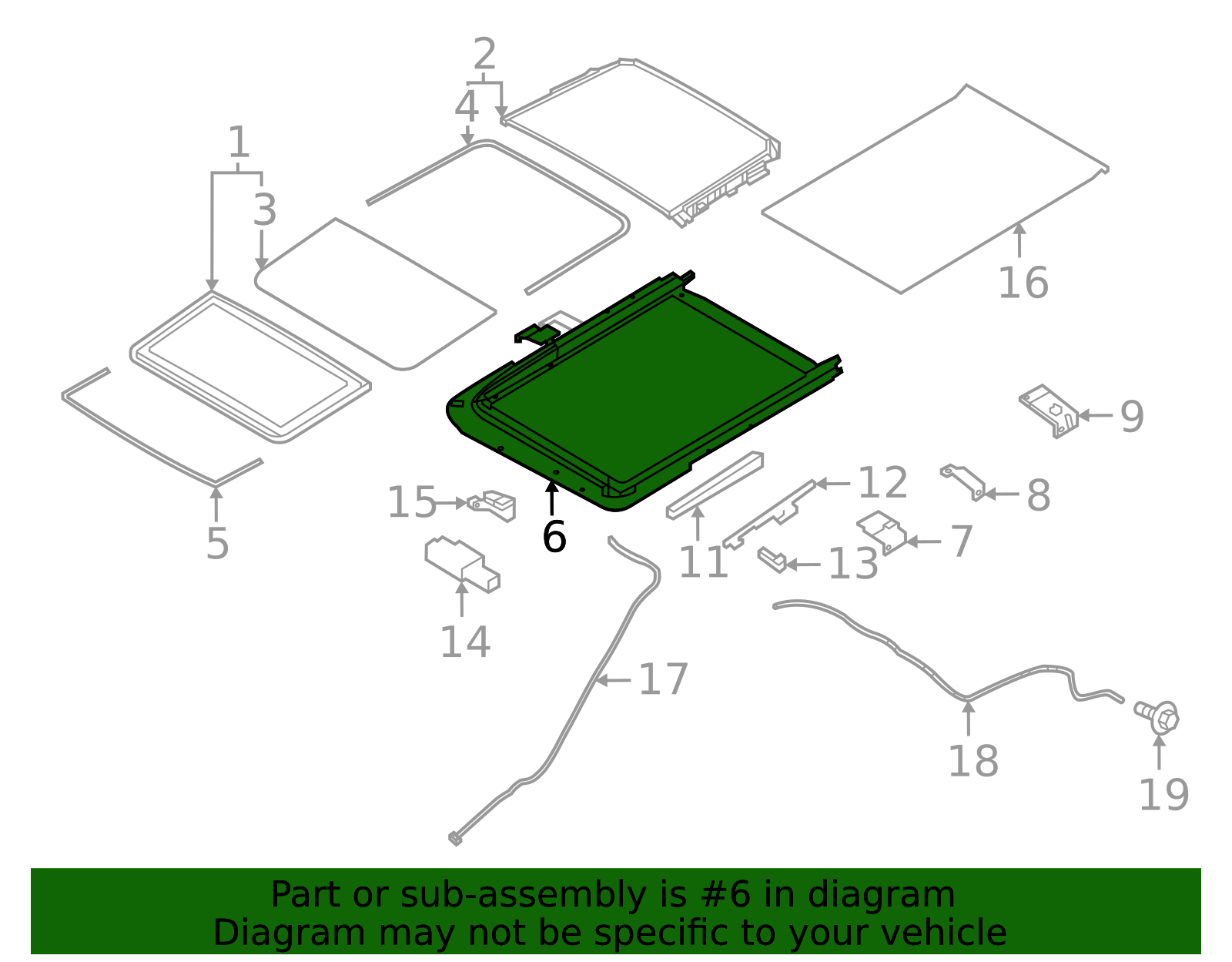 Genuine Sunroof Rail Assembly (bare) (z53 R53) - 91306-6TA0B ...