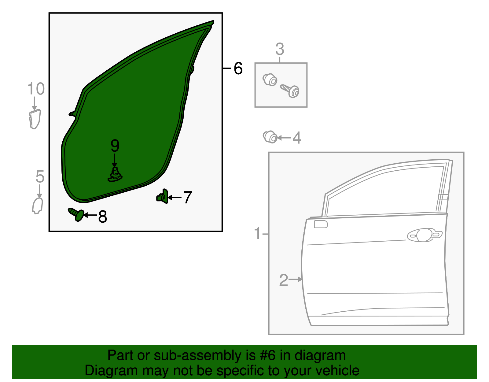 2010-2015 Lexus RX350 Door Weather-Strip 67862-0E030 | OEM Parts Online