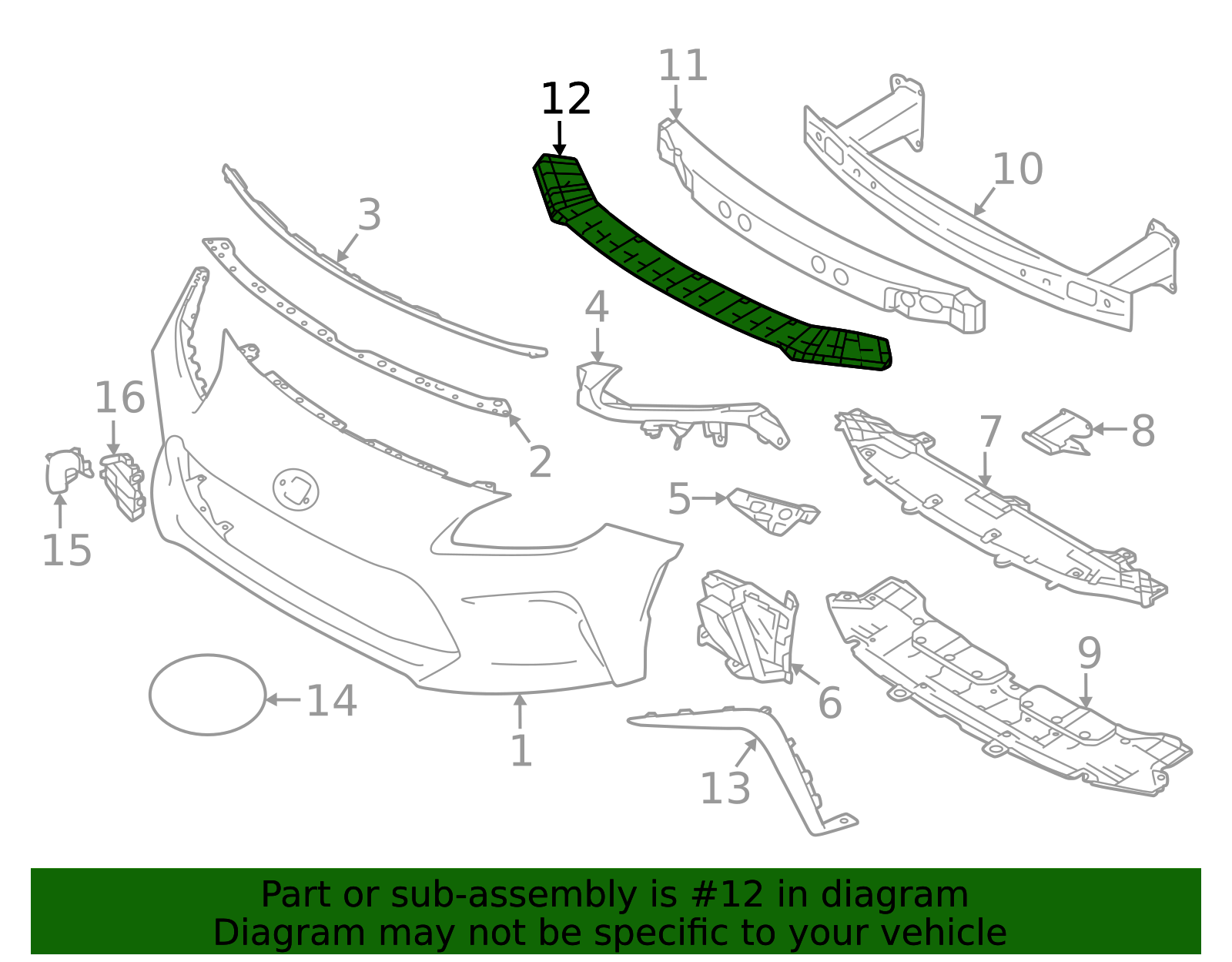 2022-2025 Toyota GR86 Bumper Impact Absorber SU003-09221 | Toyota Parts ...