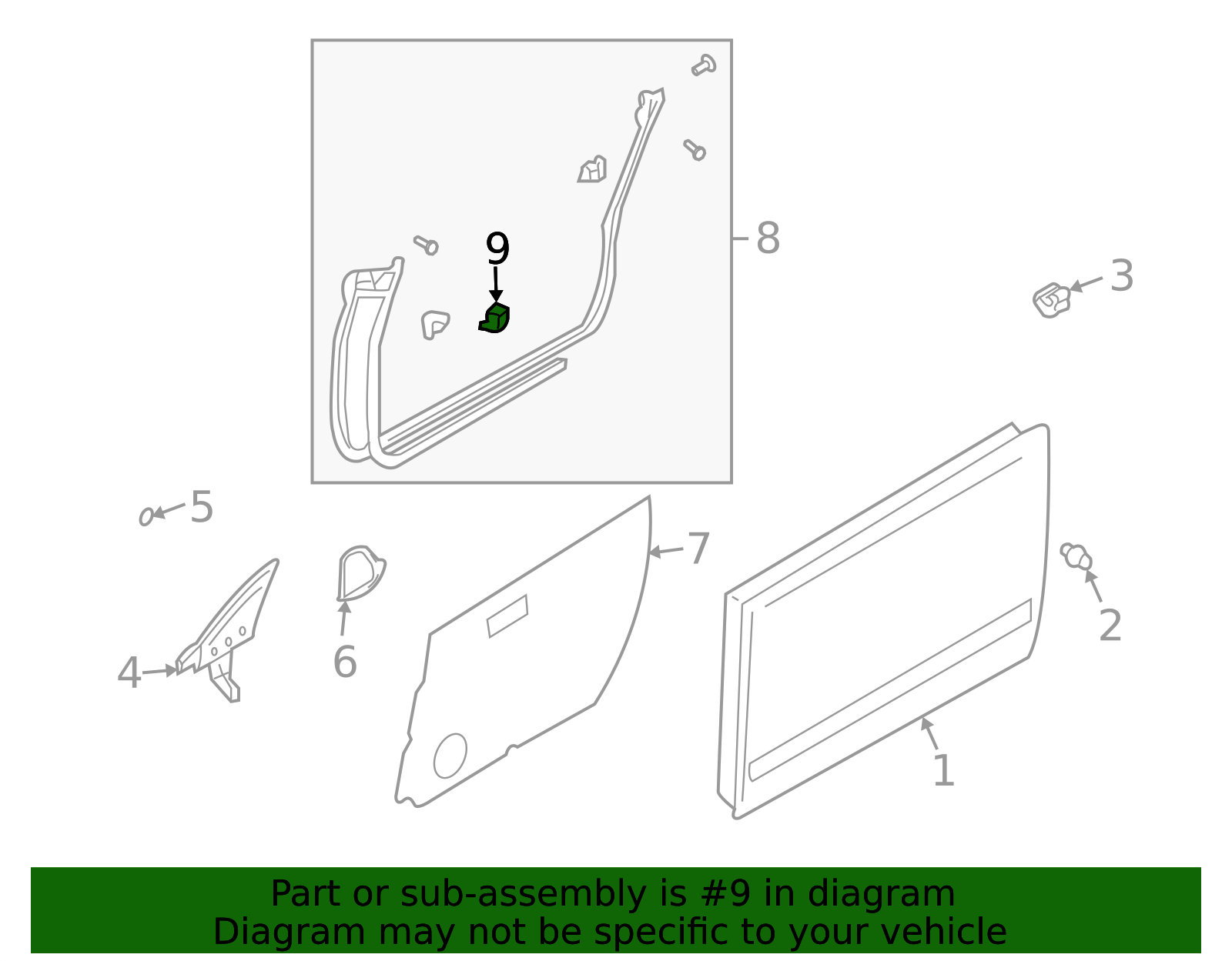 2003-2020 Subaru Door Weather-Strip Clip 909120028 | Subaru Parts Store