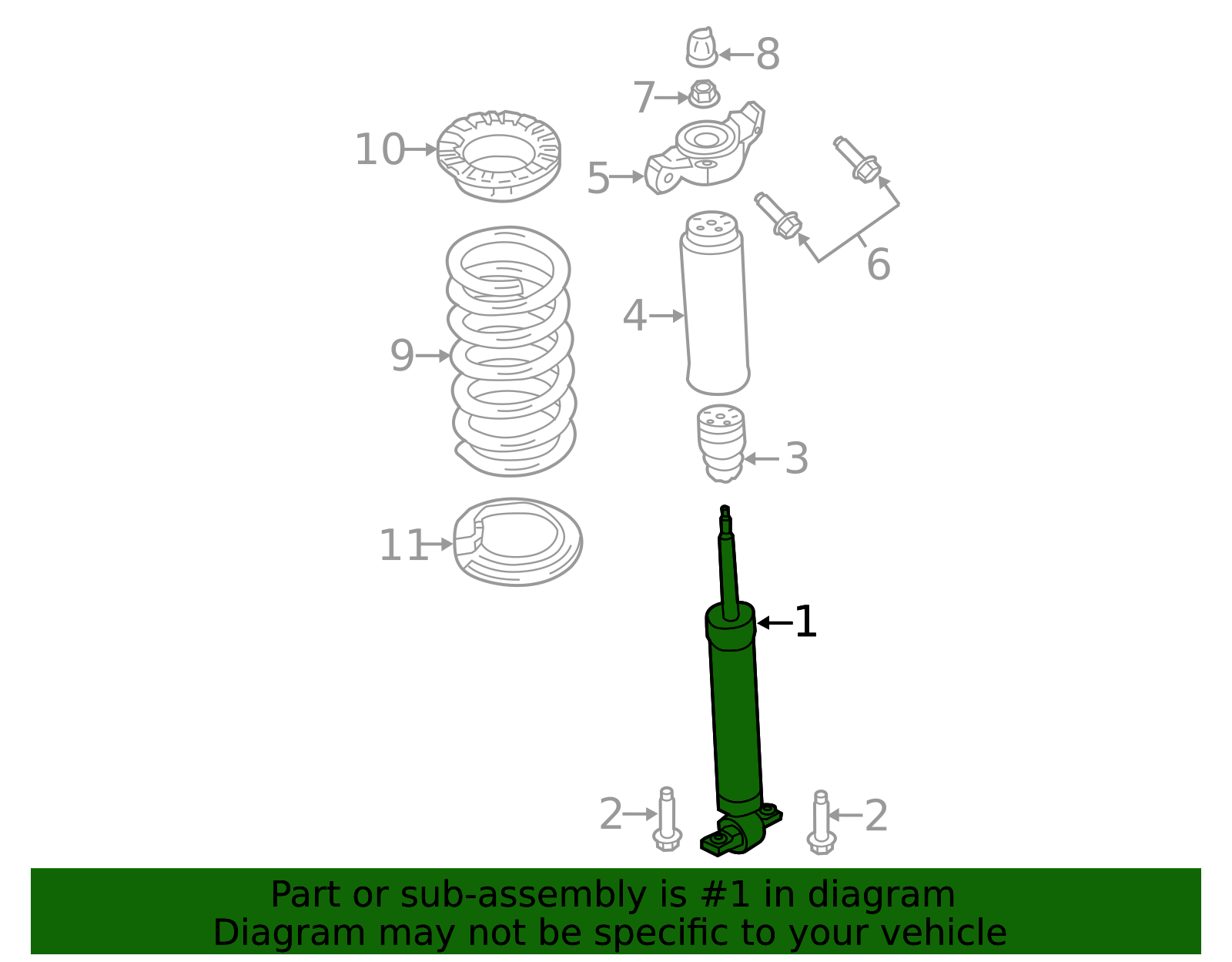 2015-2023 Ford Mustang | Shock Absorber Assembly | ASH-24707 | Walls ...