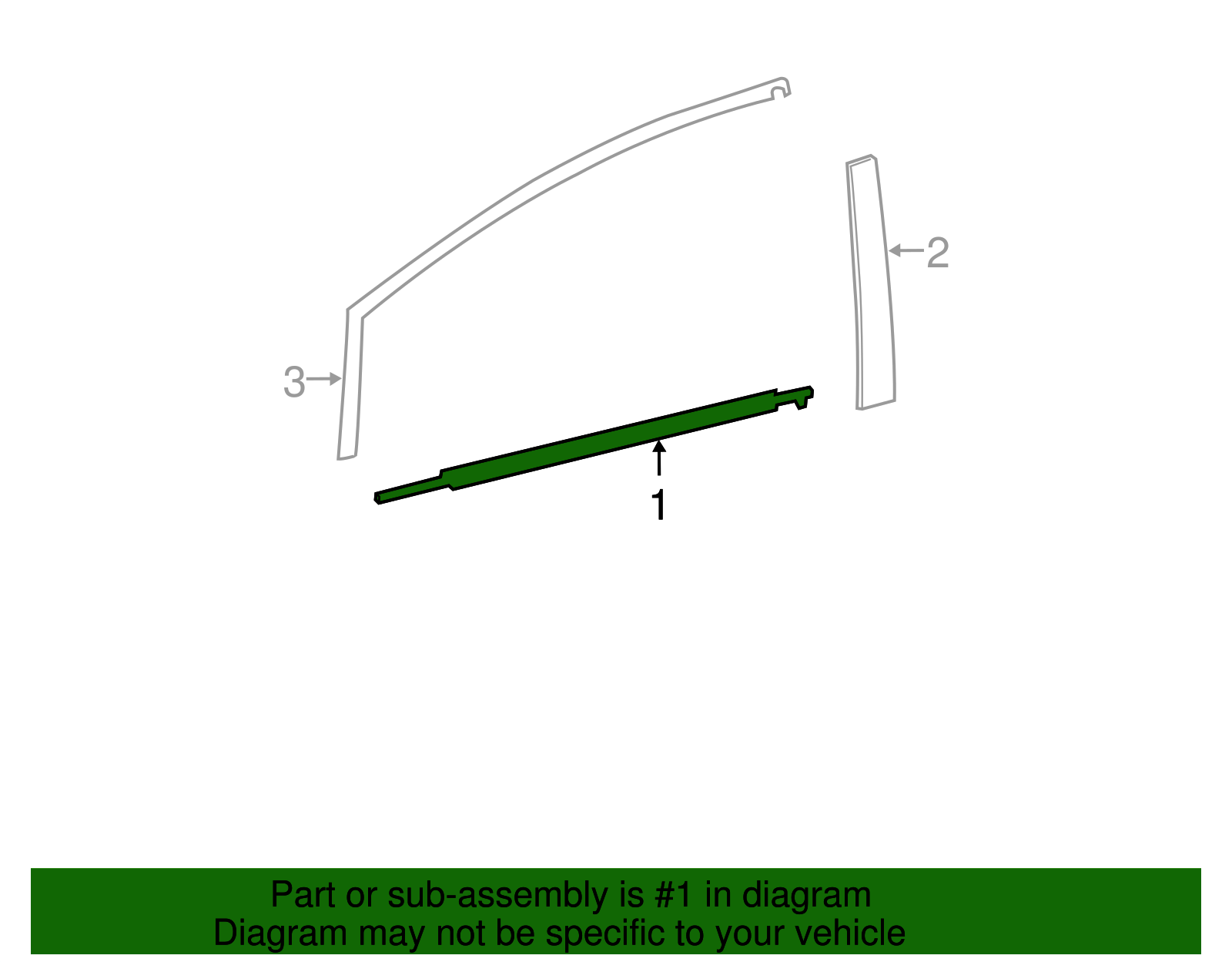 2010-2015 Toyota Door Window Belt Weatherstrip (Left, Front) 75720 ...