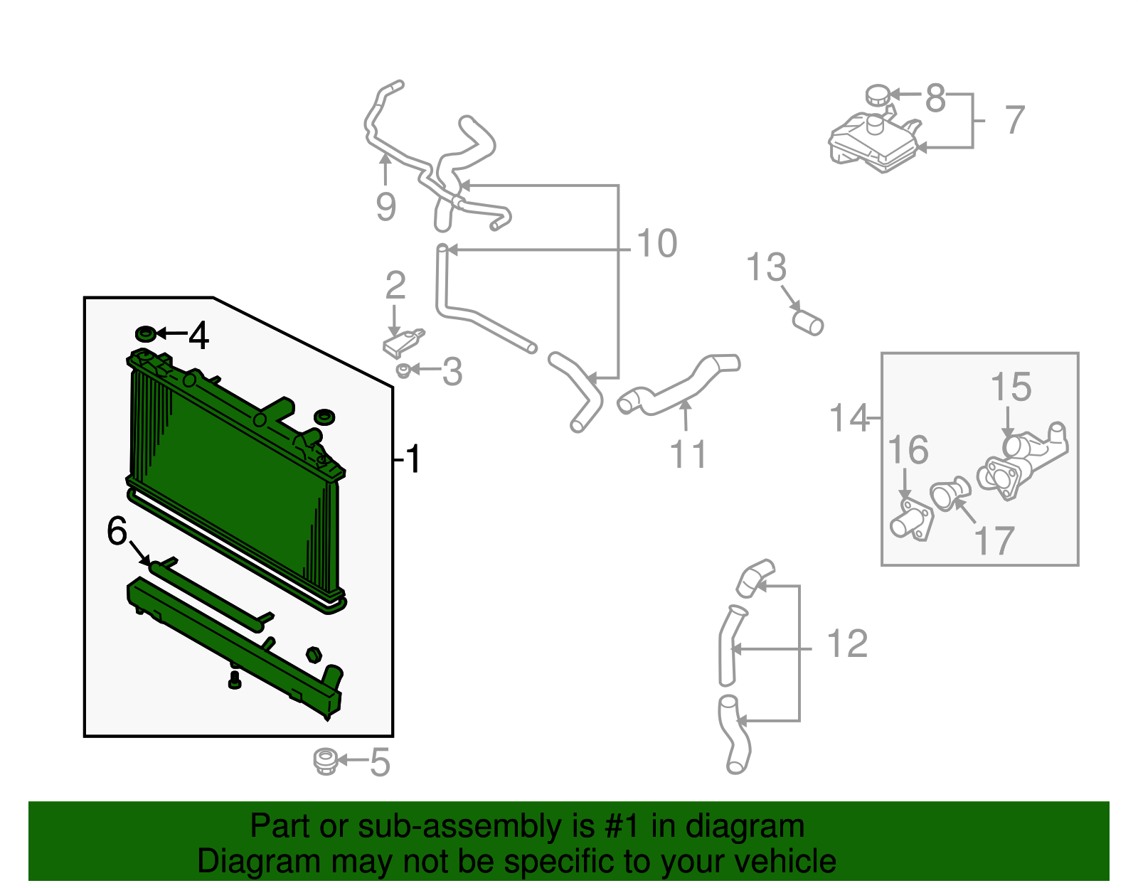 2003-2008 Mazda 6 Radiator Assembly AJ58-15-200G | Mazda Parts Deals