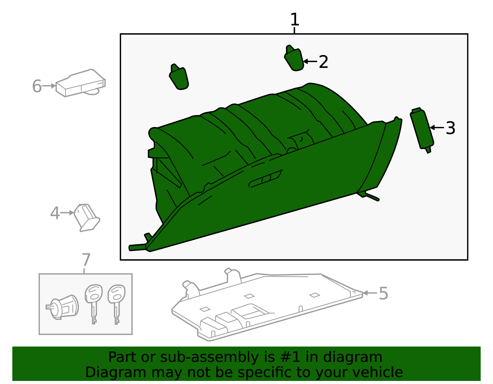 55303-0E051-A1 - Glove Box Assembly 2014-2019 Toyota Highlander ...