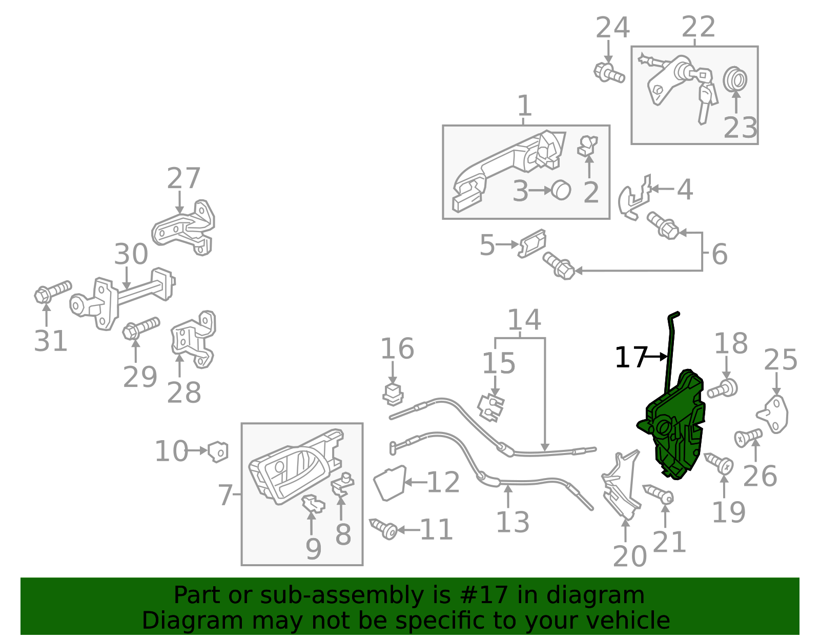 2011-2017 Honda Odyssey | Lock Actuator | 72150-TK8-A02 | Honda OEM ...