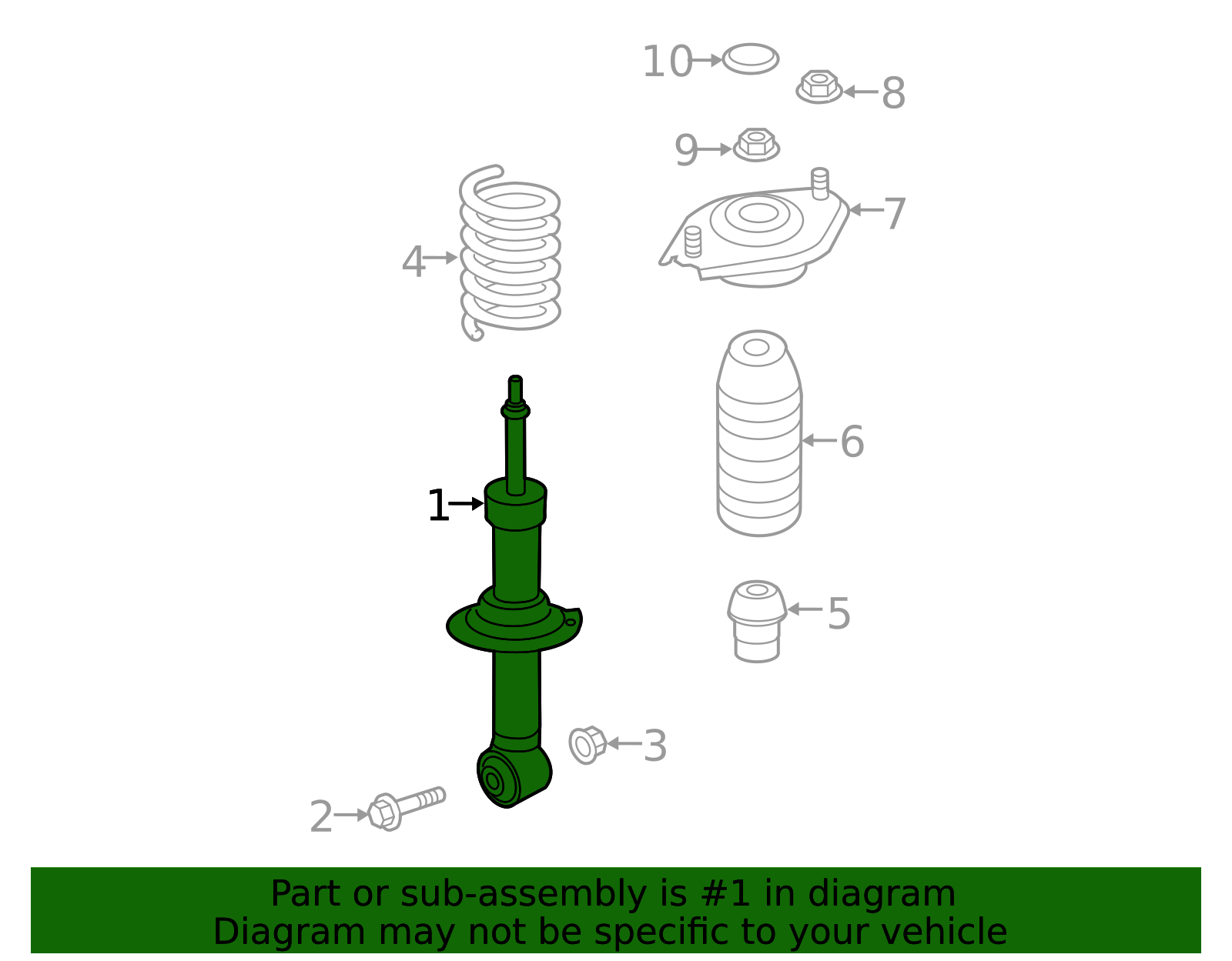 20365SJ360 - Rear Shock Absorber 2022-2025 Subaru Forester | Subaru ...