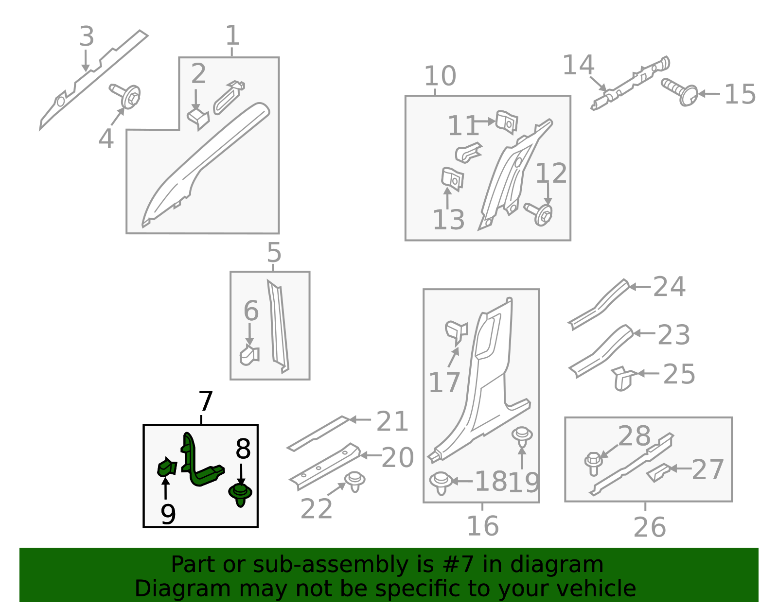 2016-2023 Lincoln | Cowl Kick Panel | FA1Z-5802344-AD | Walls' Ford Parts