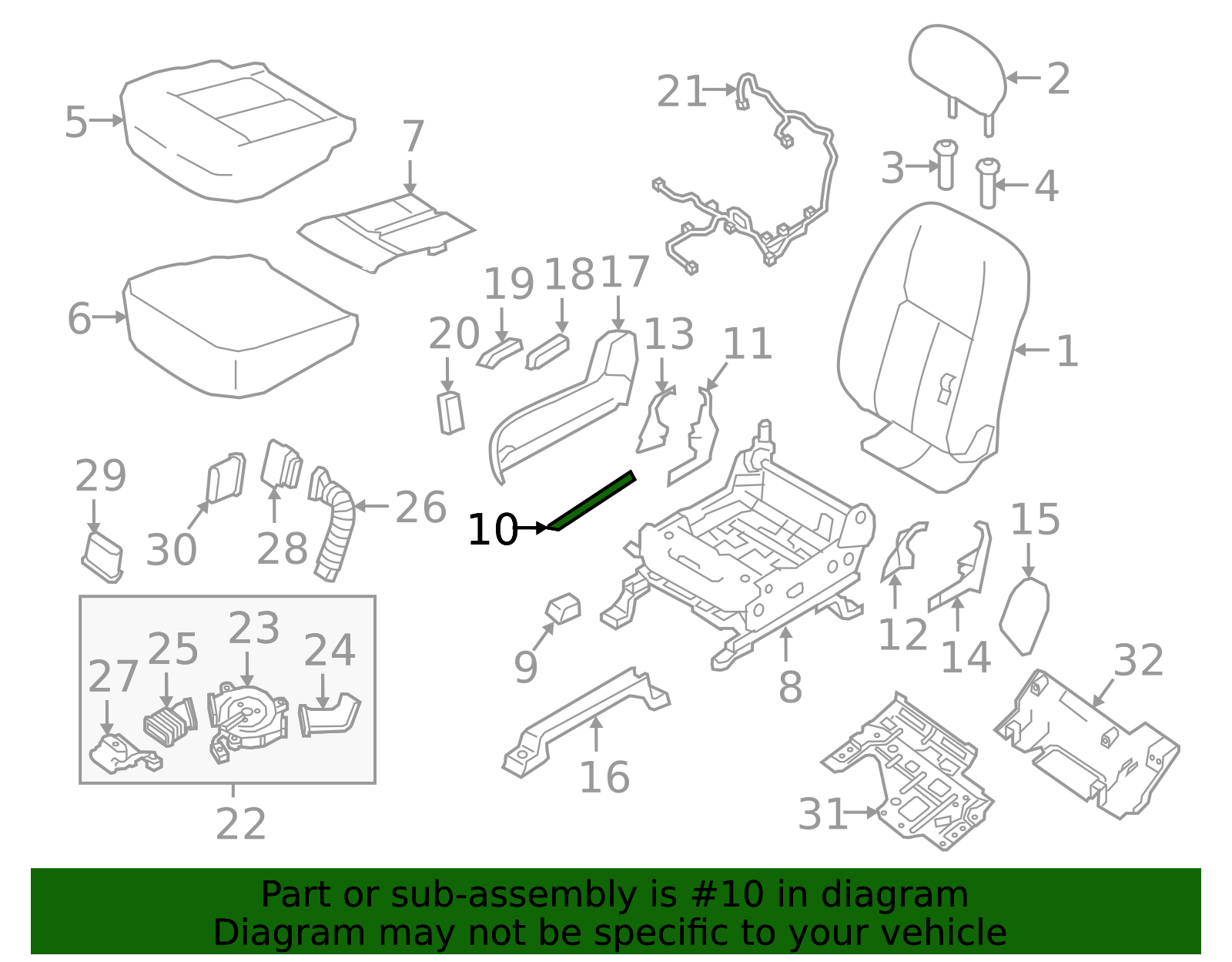 891A2-EZ00A - Seat Frame Reinforcement 2016-2024 Nissan | Official ...