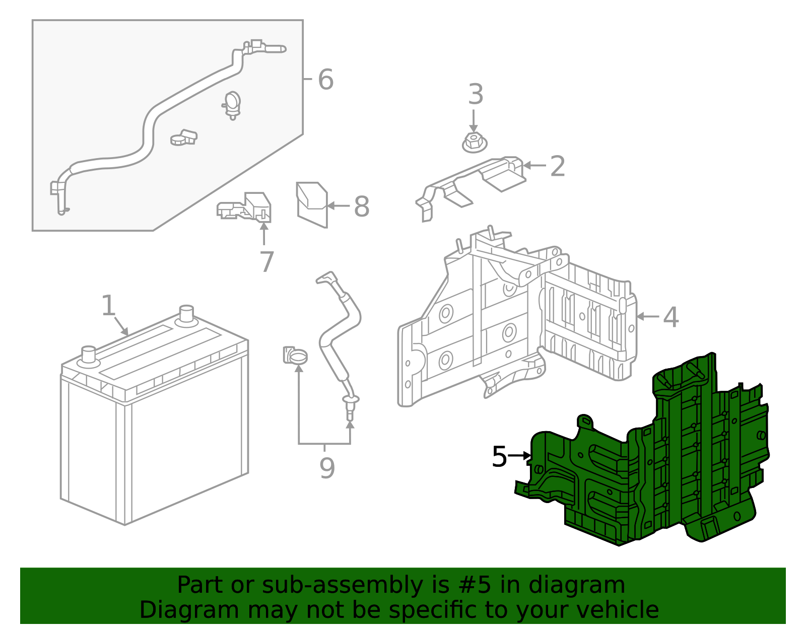 31522-TXM-A00 - 2019-2022 Honda Insight - Base Assembly Battery Setting ...