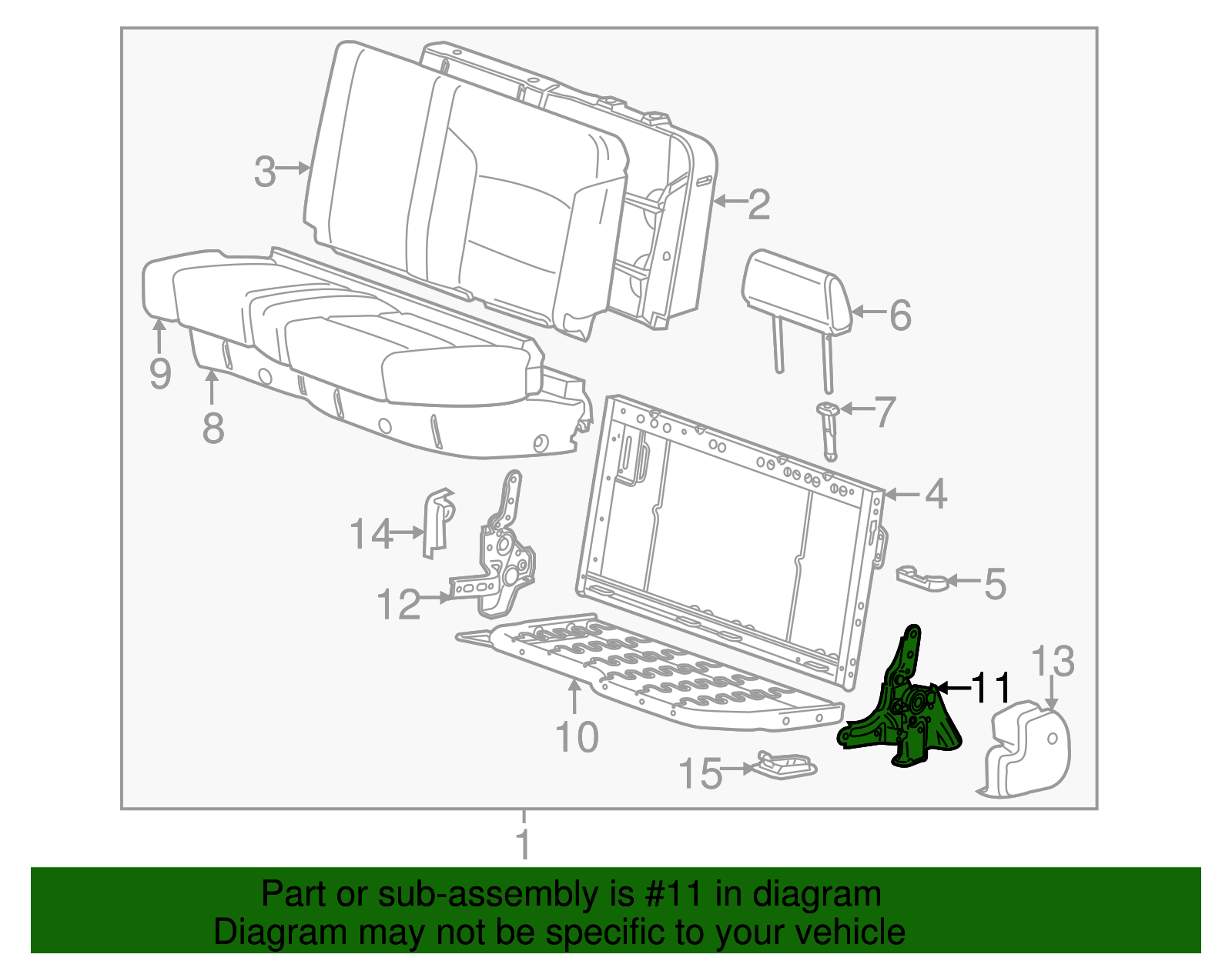 2014-2019 GM Rear Driver Side Seat Latch 23234493 | Capital Chevy Parts