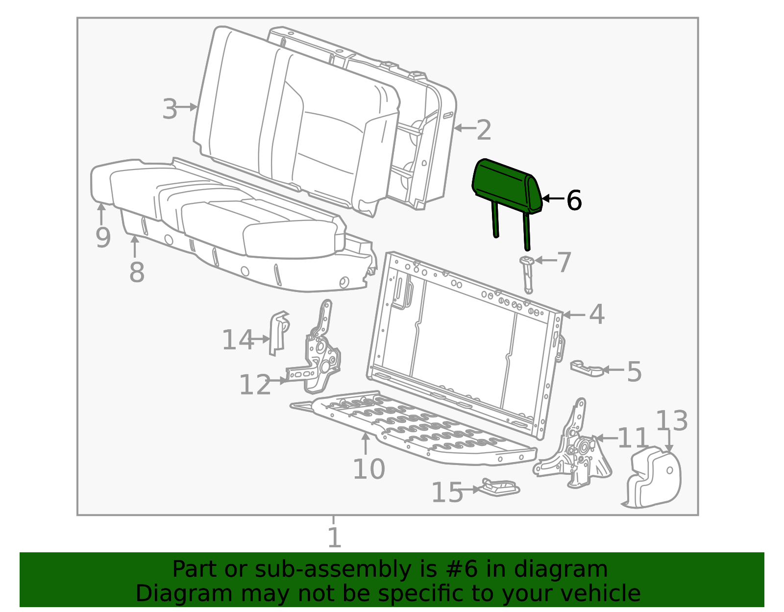 2014-2019 GM Dune Rear Seat Head Restraint 22968640 | Capital Chevy Parts
