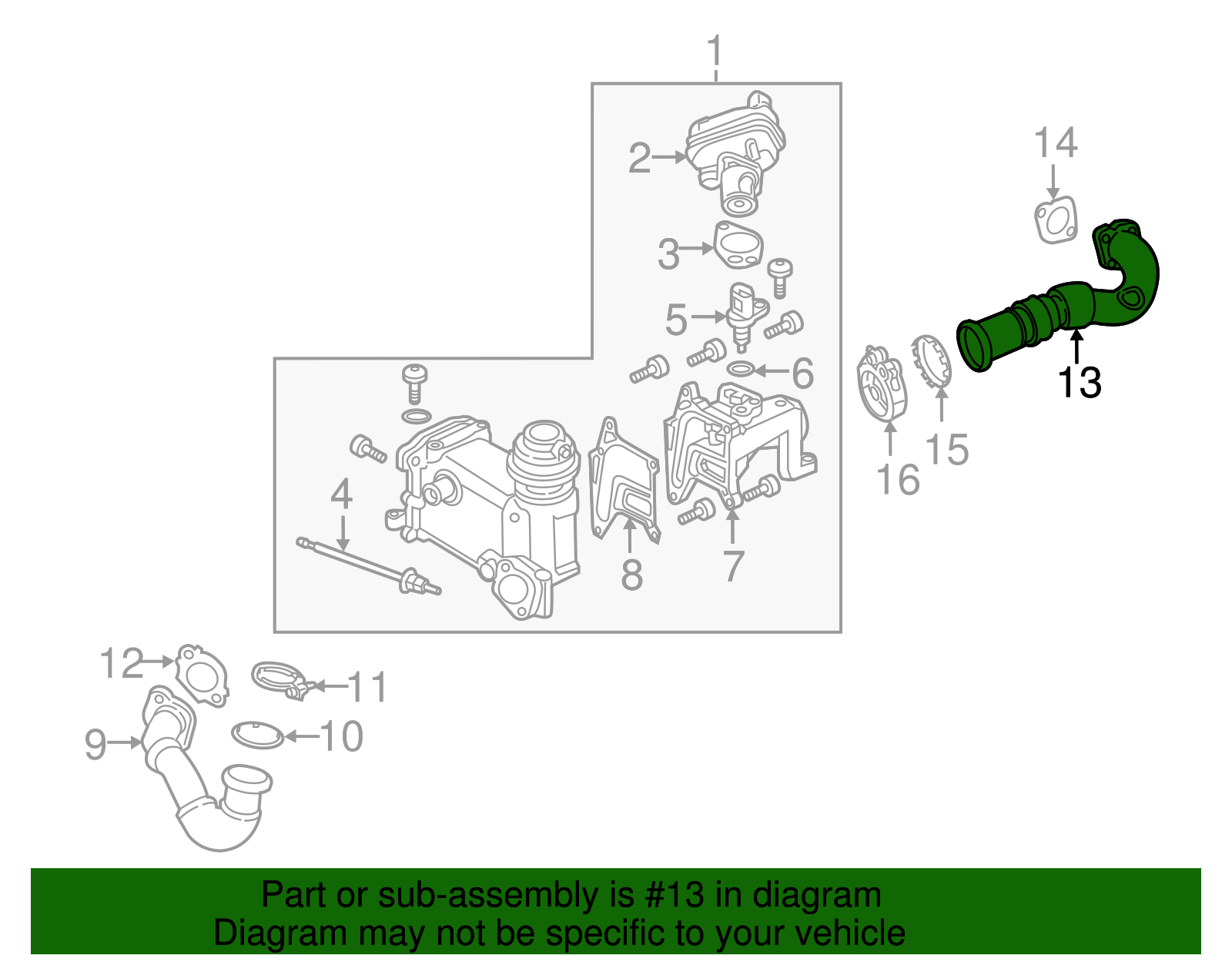 059-131-525-CS - Water Pipe 2013-2016 Volkswagen Touareg | Wolfsburg ...