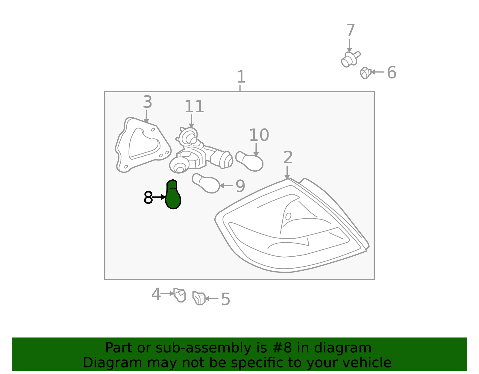 2007-2019 Nissan Signal Lamp Bulb 26261-EM31A | TascaParts.com