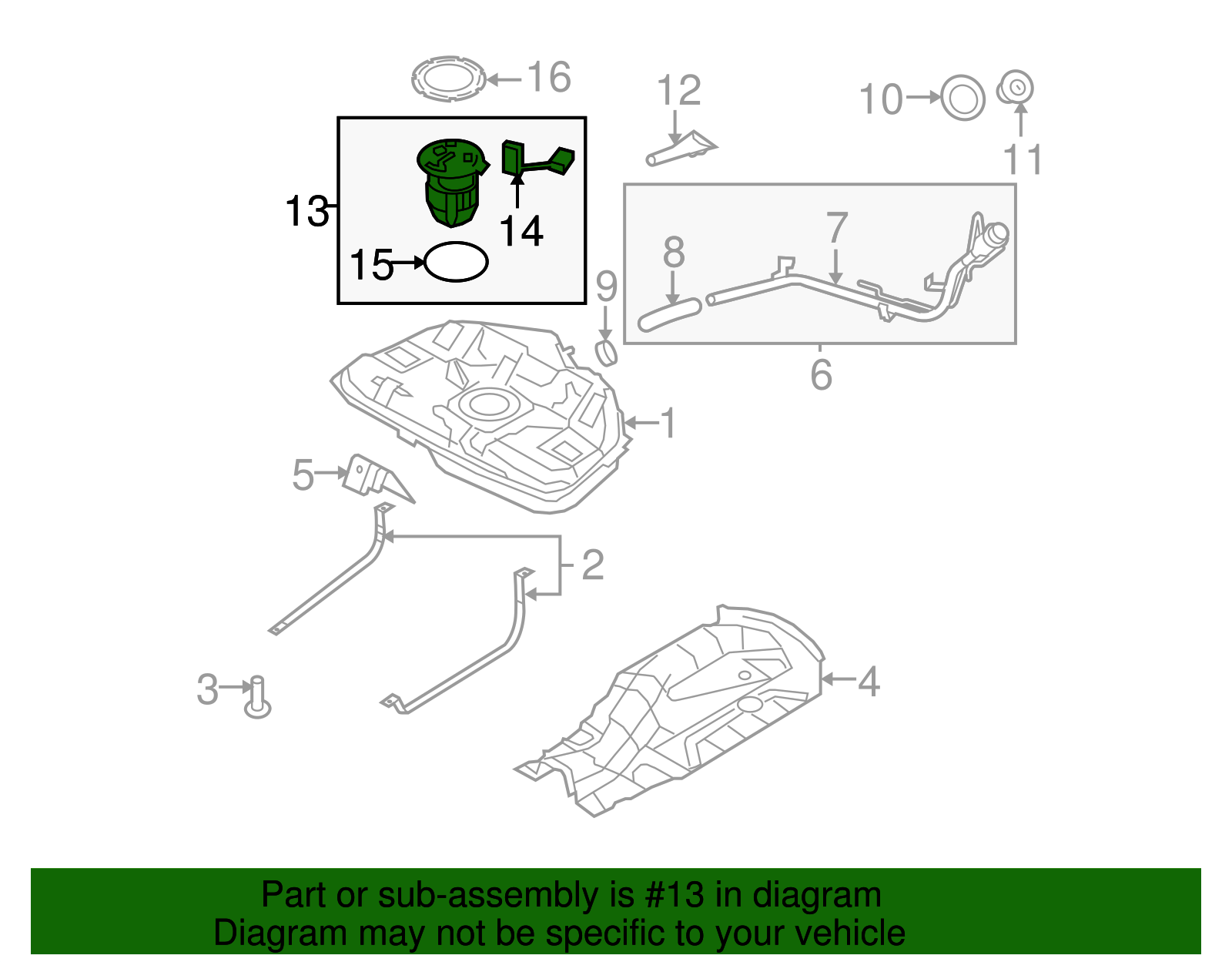 2010-2012 Ford Motorcraft™ Fuel Pump And Sender Assembly PS-600 ...