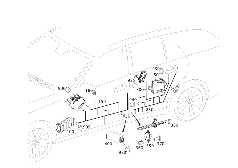2006-2016 Mercedes-Benz Electrical Wiring Harness 212-440-94-08 | WC ...