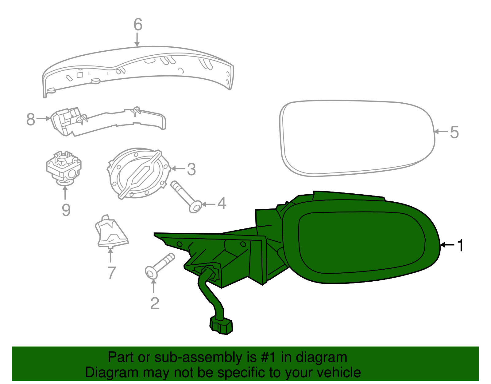 2017-2023 Jaguar F-Pace | Mirror Assembly | T4A5597 | Express Jaguar Parts