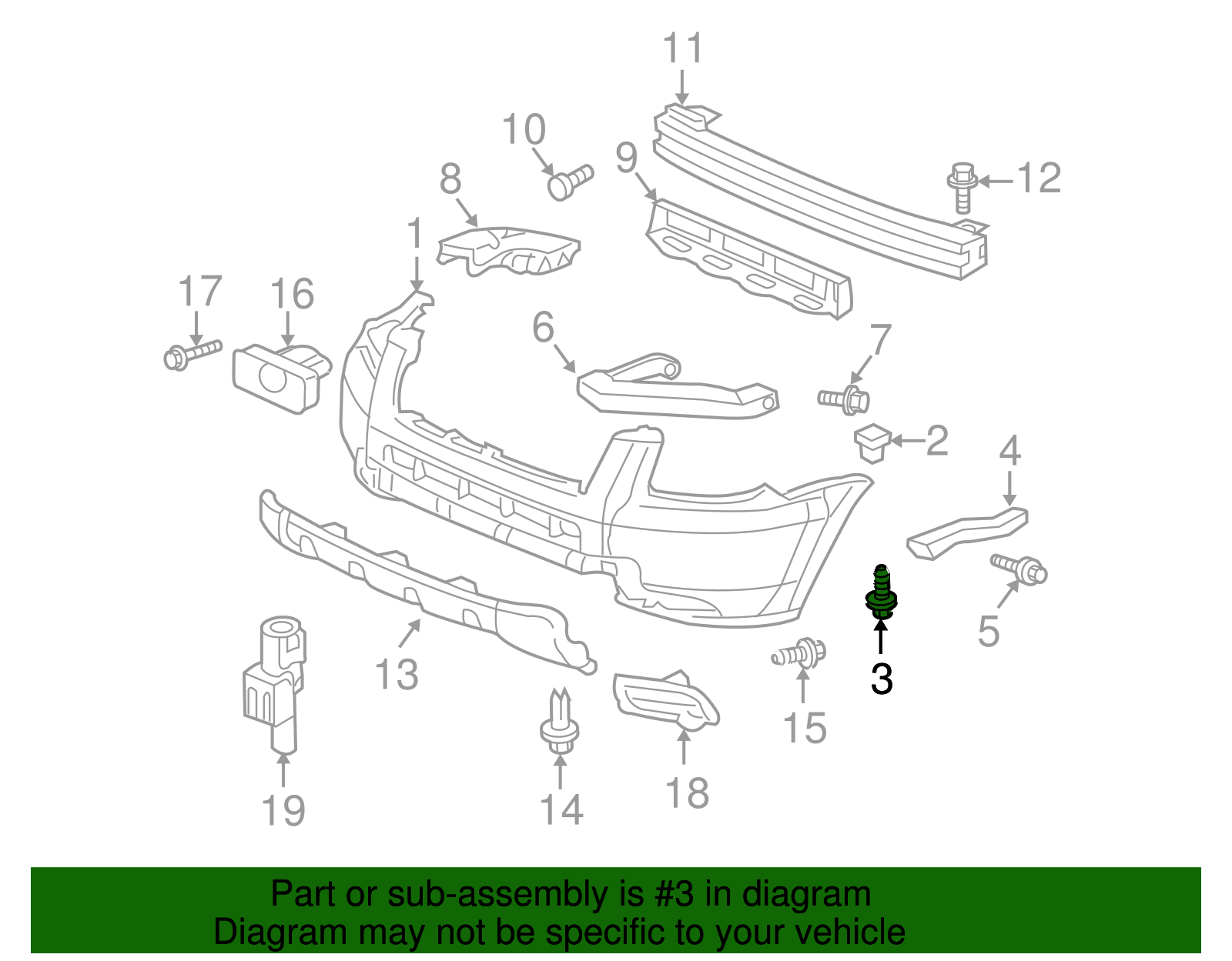 93903-45780 - Bumper Cover Screw 2005-2010 Honda | Honda Parts Online