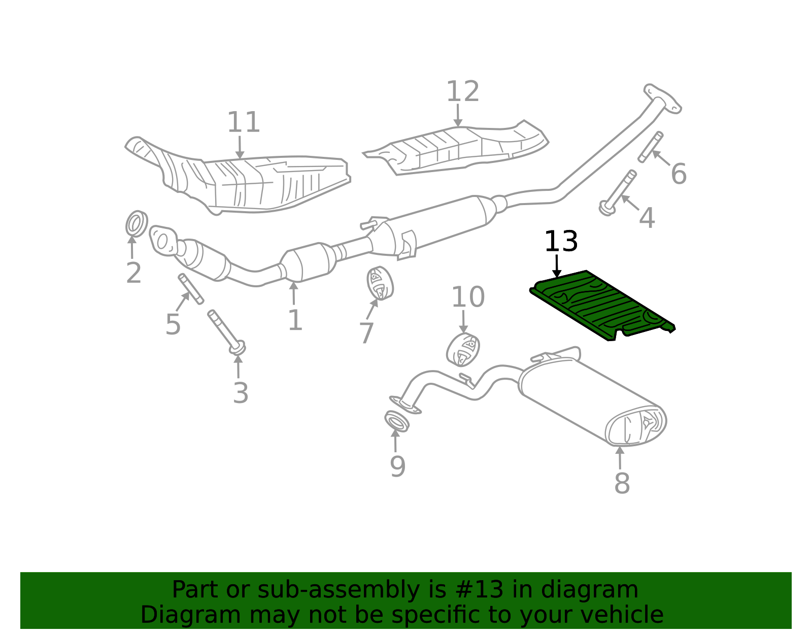Genuine Official Toyota Heat Shield part# 58327-02170 for 2009-2013 ...