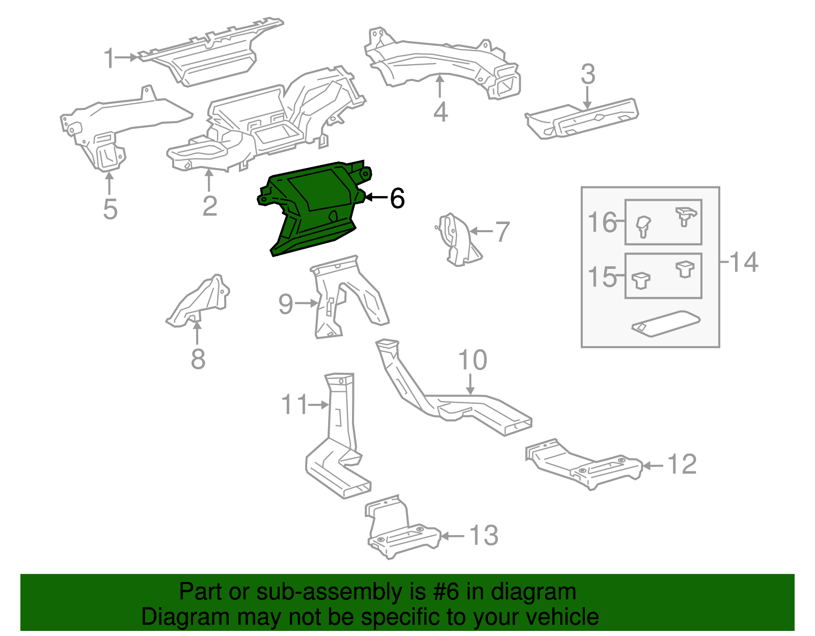 2010-2020 Toyota Air Duct 87220-47020 | Toyota Parts Center