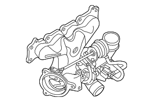 Genuine OEM Exhaust Manifold Part# LR074185 Fits 2012-2019 Land Rover ...